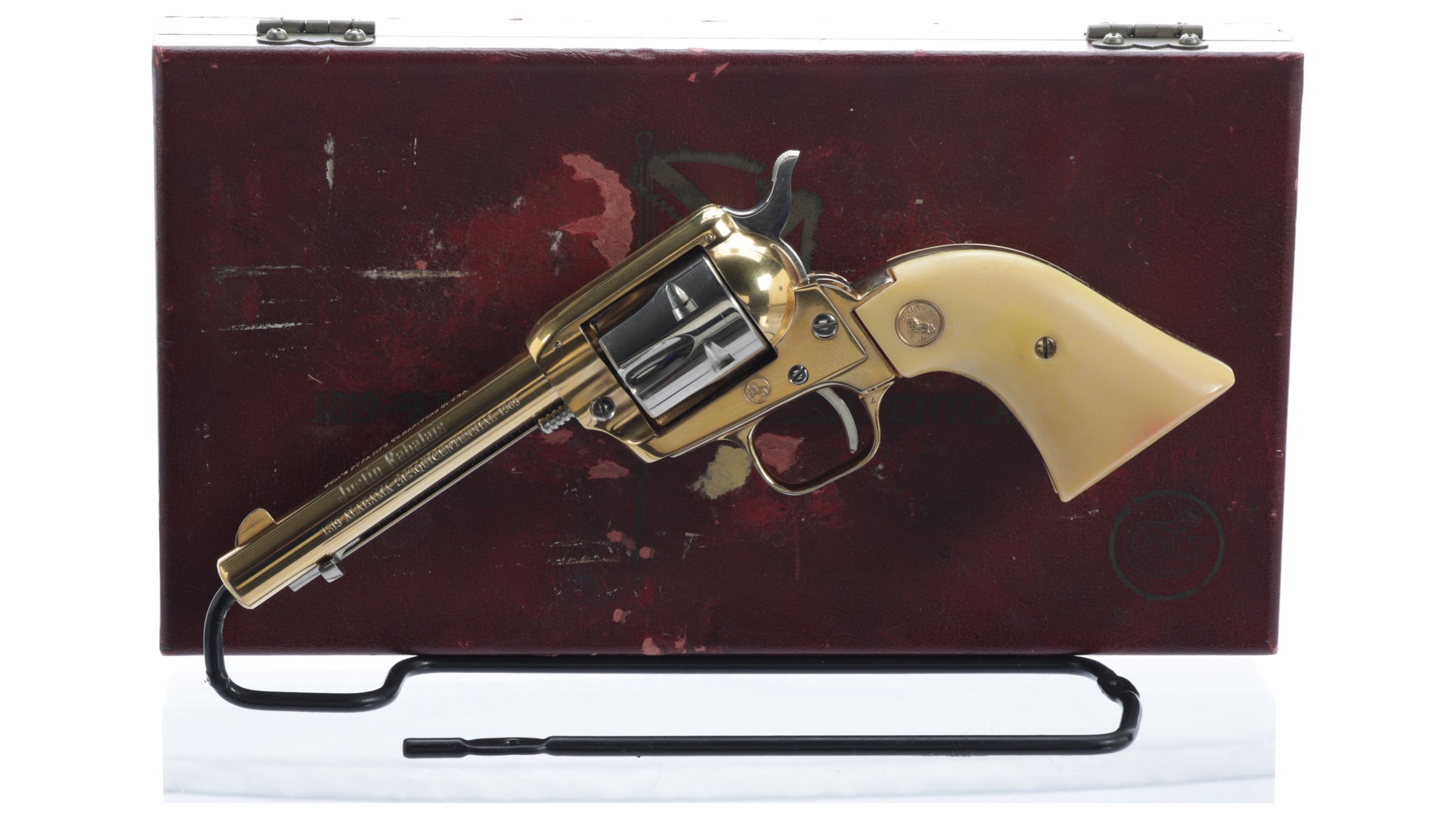 Cased Colt Frontier Scout Alabama Sesquicentennial Revolver | Rock ...
