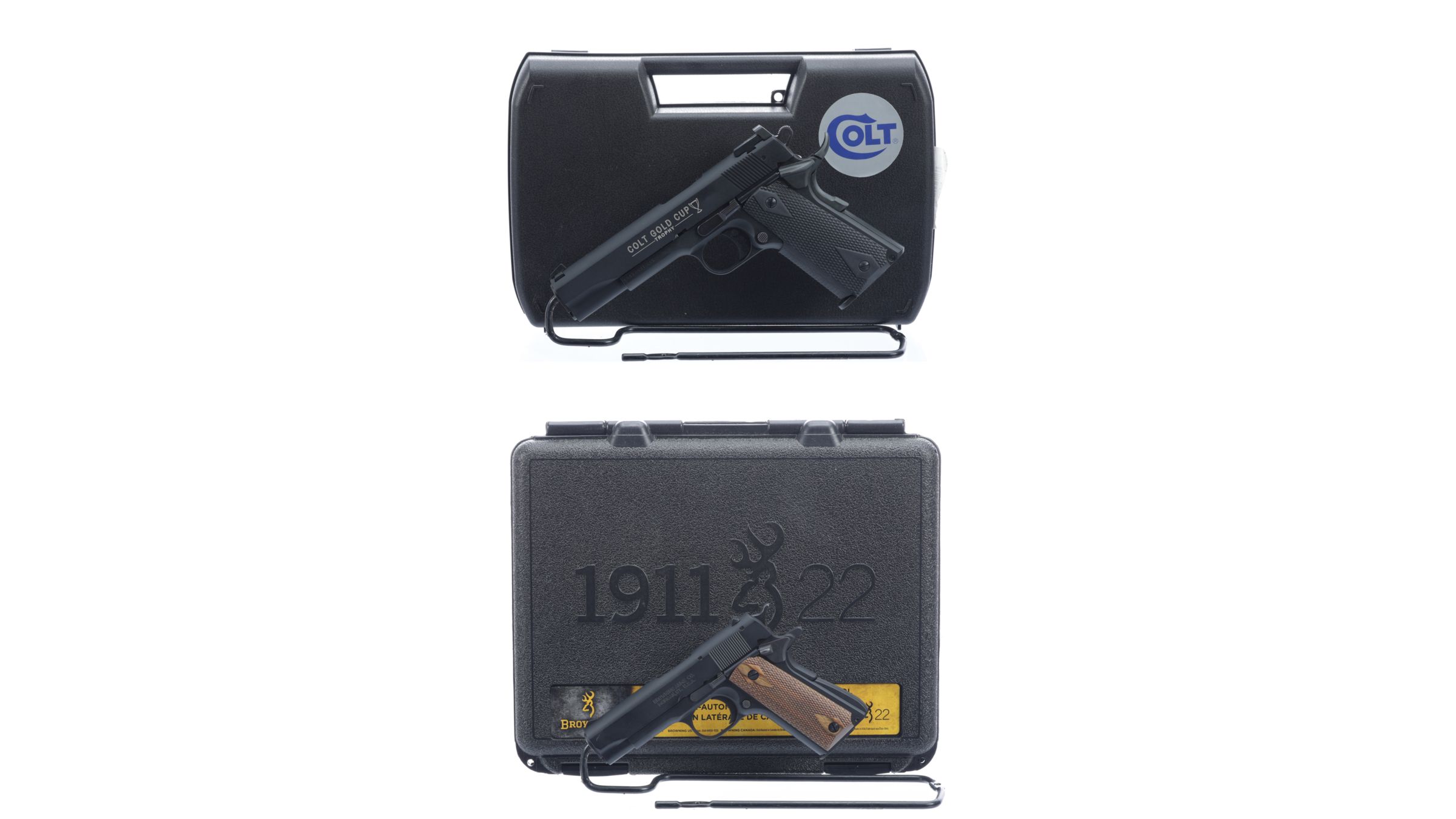 Two .22 Caliber Semi-Automatic Pistols with Cases | Rock Island Auction