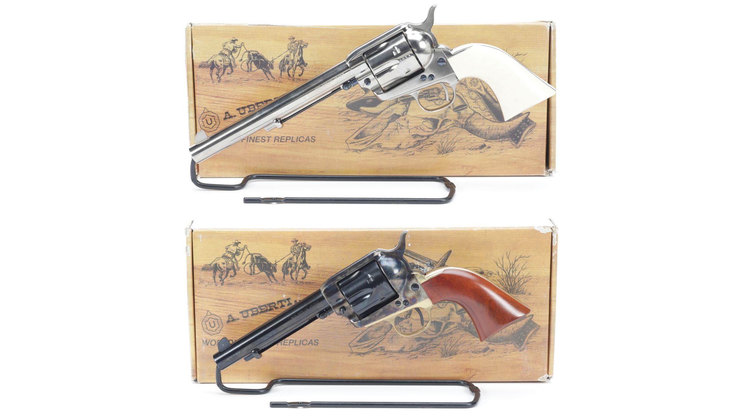 Two Uberti Model 1873 Cattlemen Single Action Revolvers | Rock Island ...