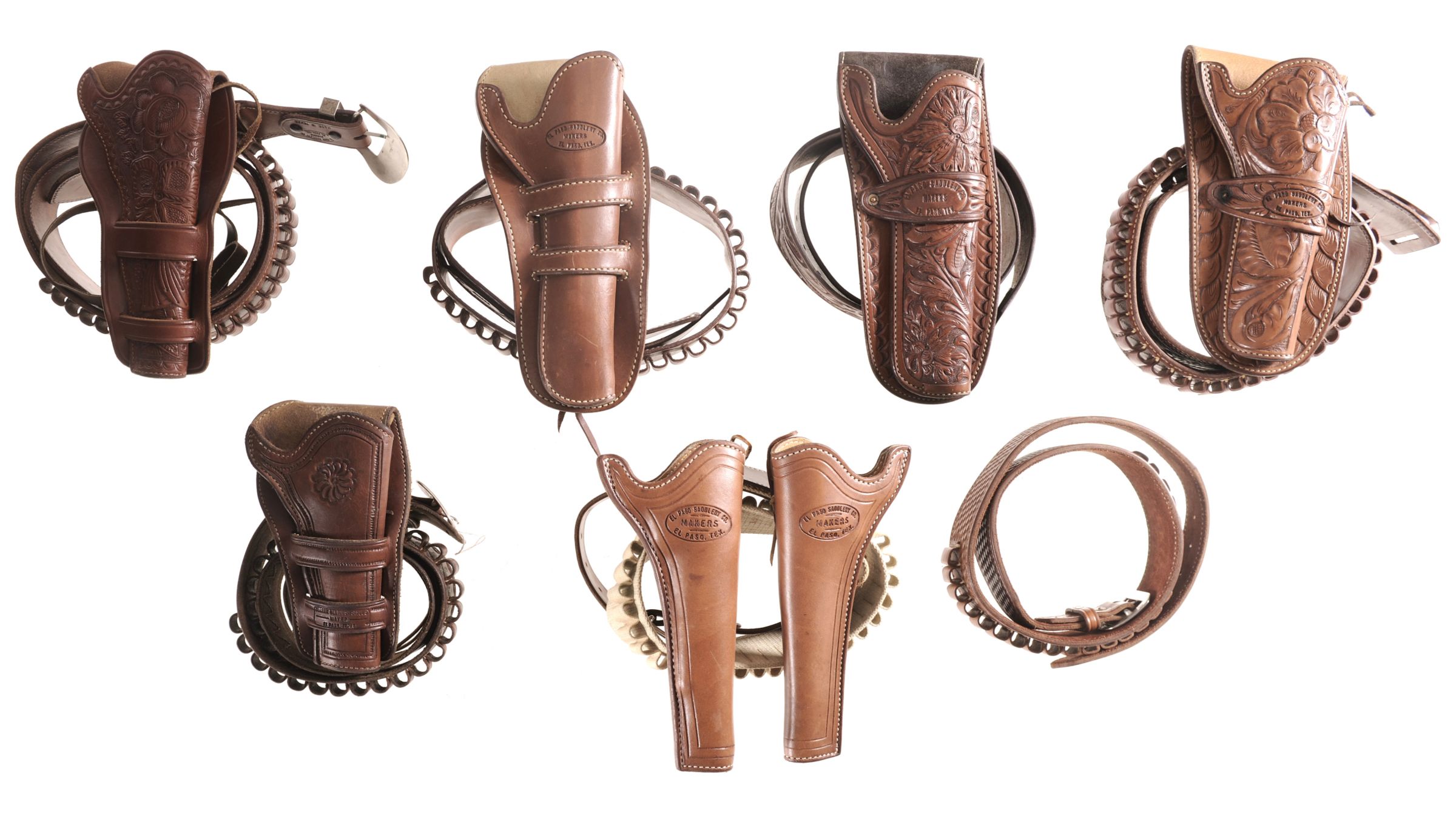 El Paso Saddlery Co. Leather Holster Rigs and Cartridge Belt | Rock ...
