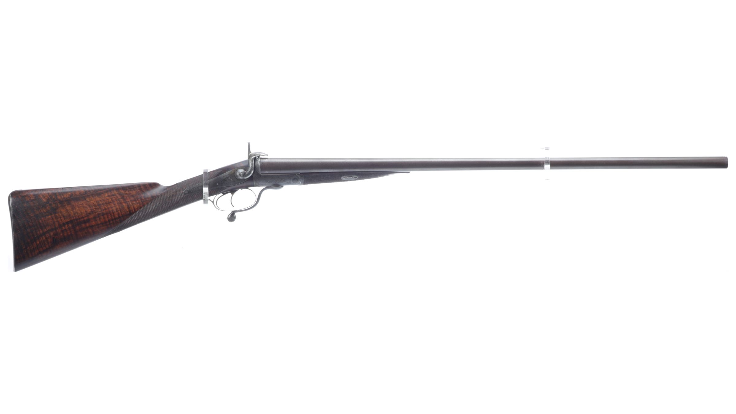 Engraved Walker Newbury Underlever Double Barrel Pinfire Shotgun | Rock ...