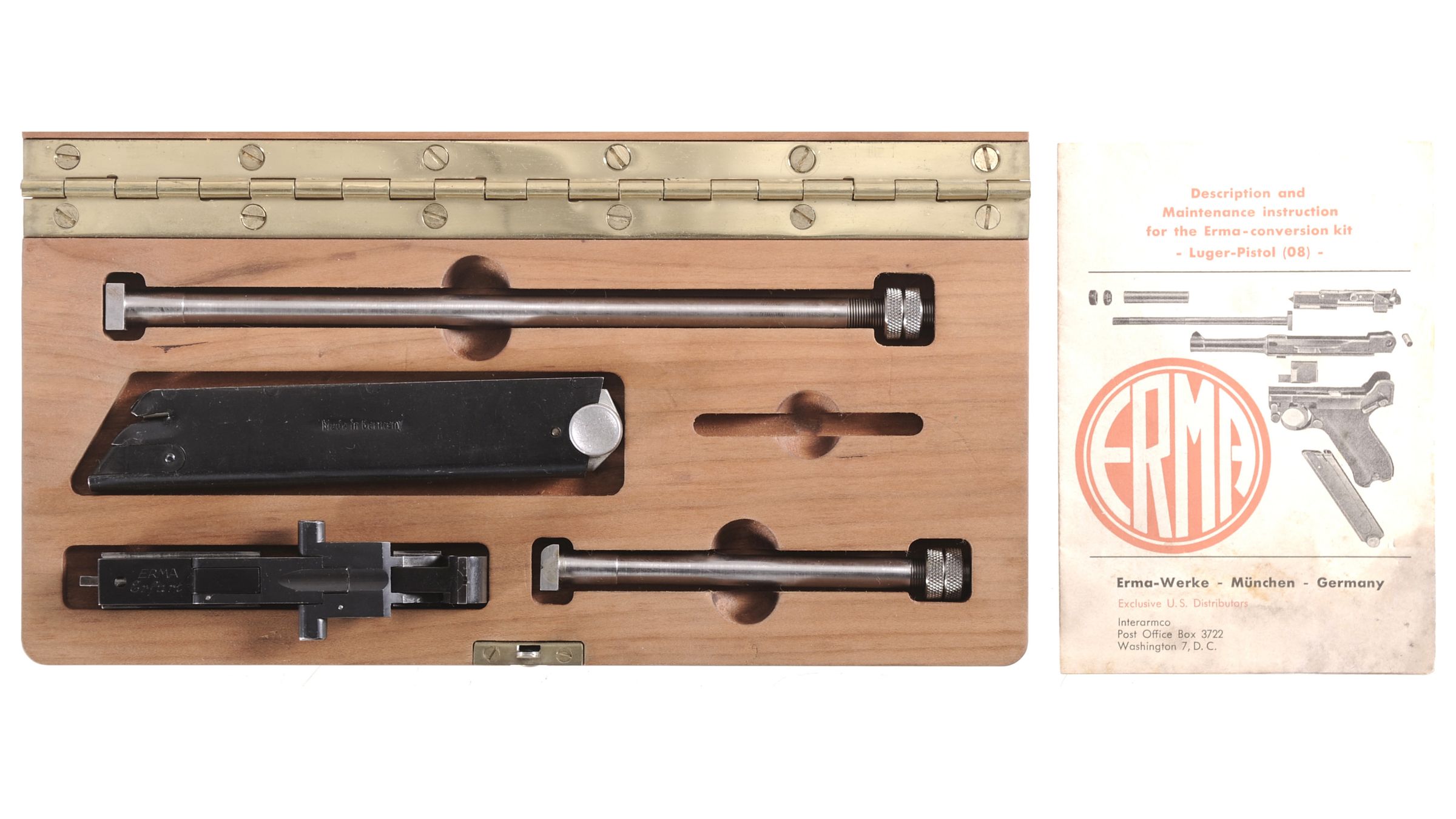 Cased Erma Luger .22 LR Conversion Kit | Rock Island Auction