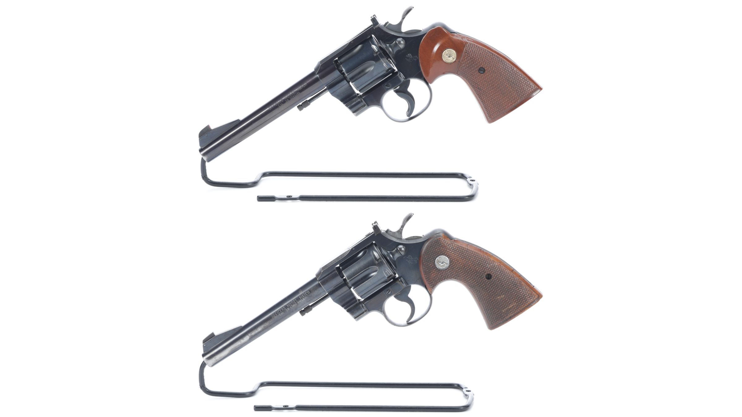 Two Colt Officer's Model Match Double Action Revolvers | Rock Island ...
