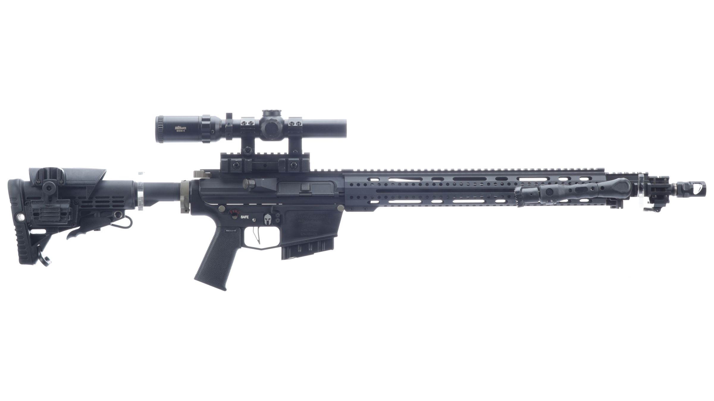 Alex Pro Firearms 308 Semi-Automatic Rifle with Millett Scope | Rock ...