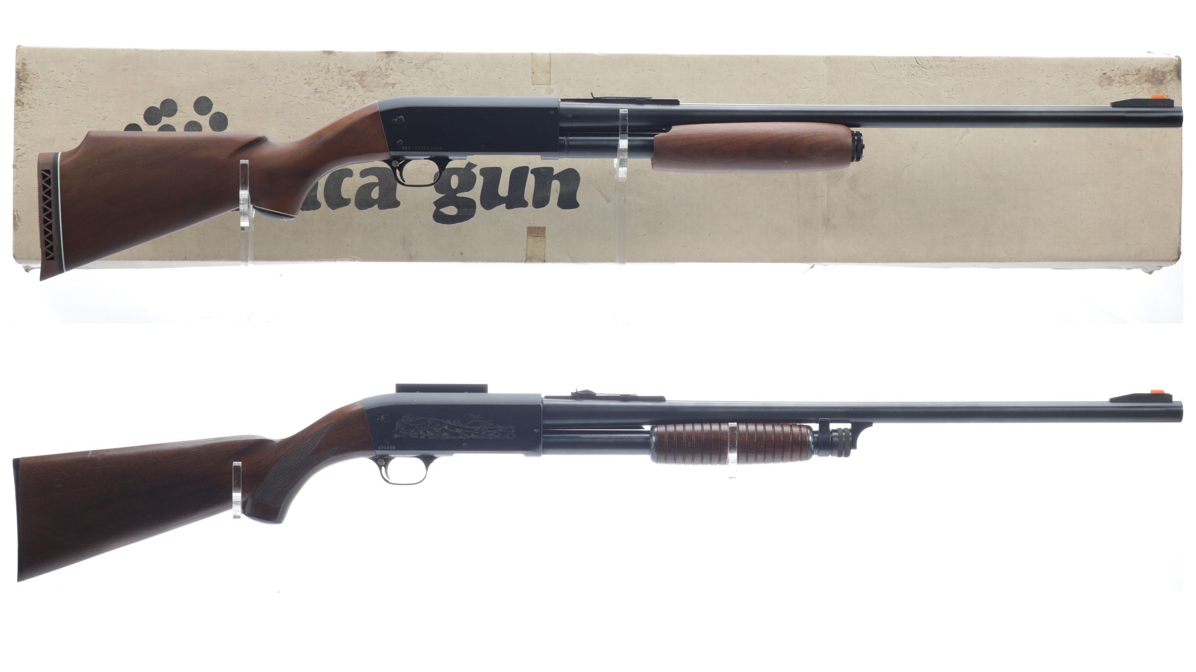 Two Ithaca M87 Deerslayer Slide Action Shotguns | Rock Island Auction