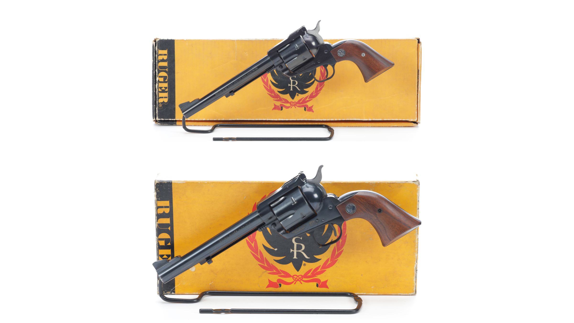 Two Ruger Blackhawk Single Action Revolvers with Boxes | Rock Island ...