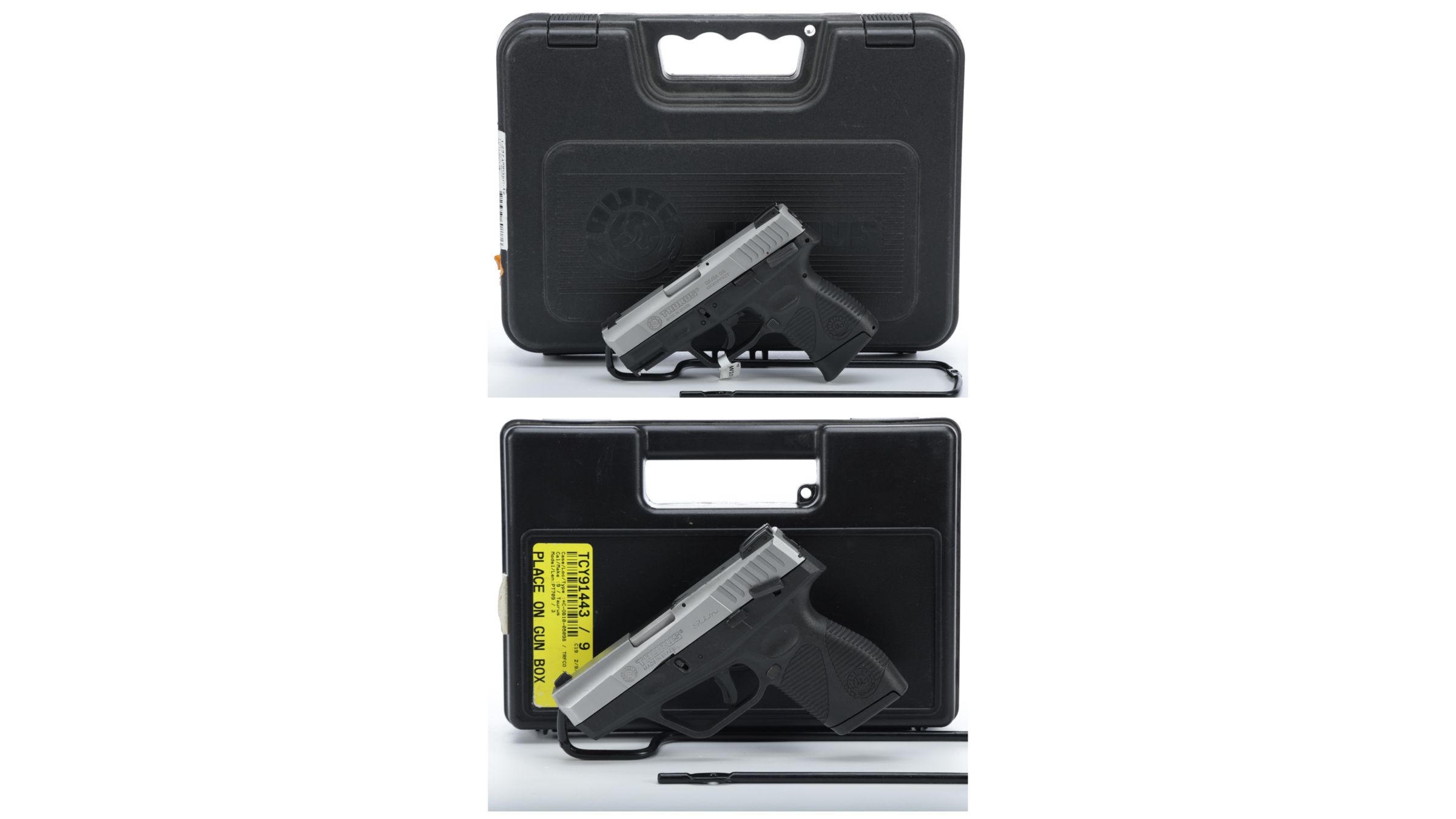 Two Taurus Semi-Automatic Pistols with Cases | Rock Island Auction