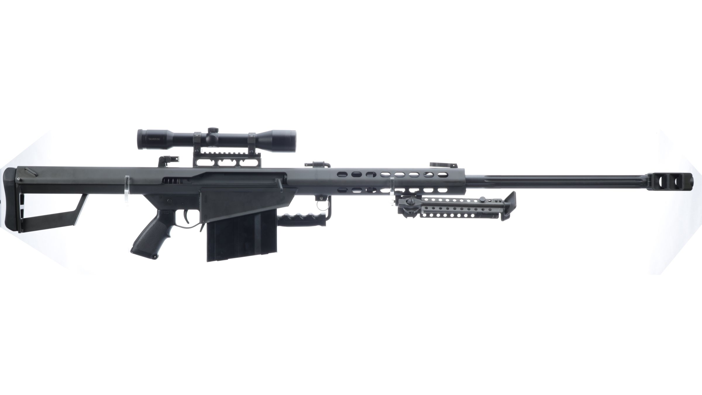 Barrett M82A1 Semi-Automatic .50 BMG Rifle with Swarovski Scope | Rock Island Auction