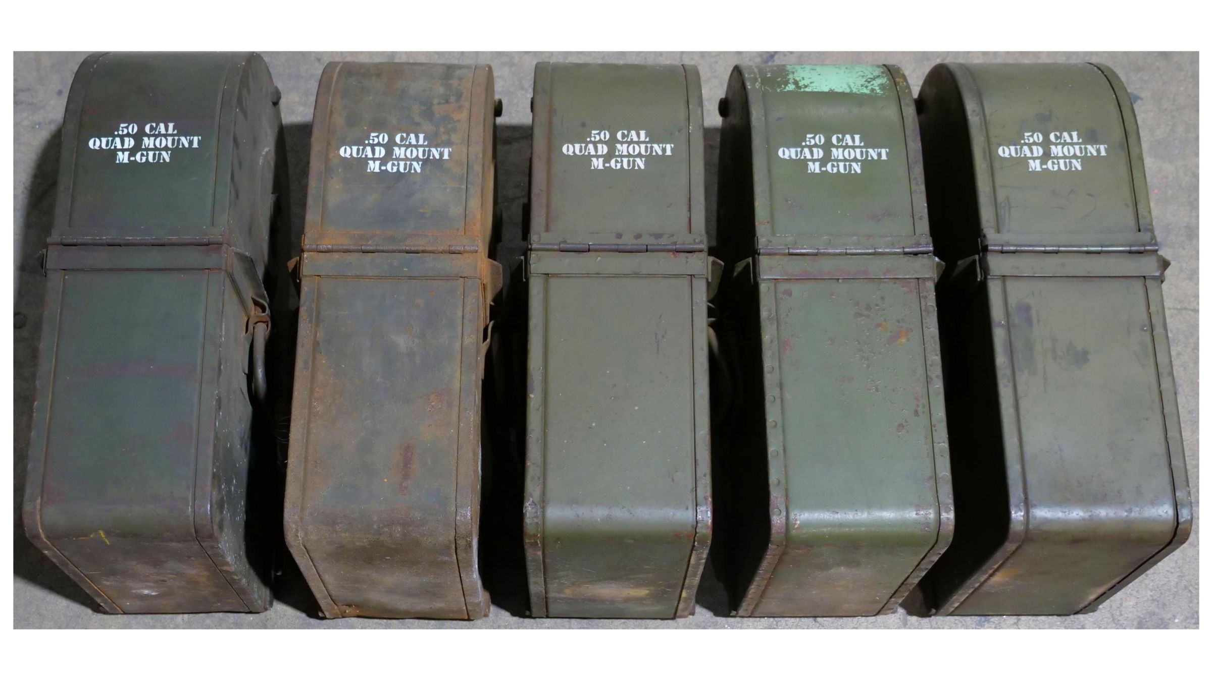 Five Ammunition Chests for a U.S. Maxson M45 Quadmount Turret | Rock ...