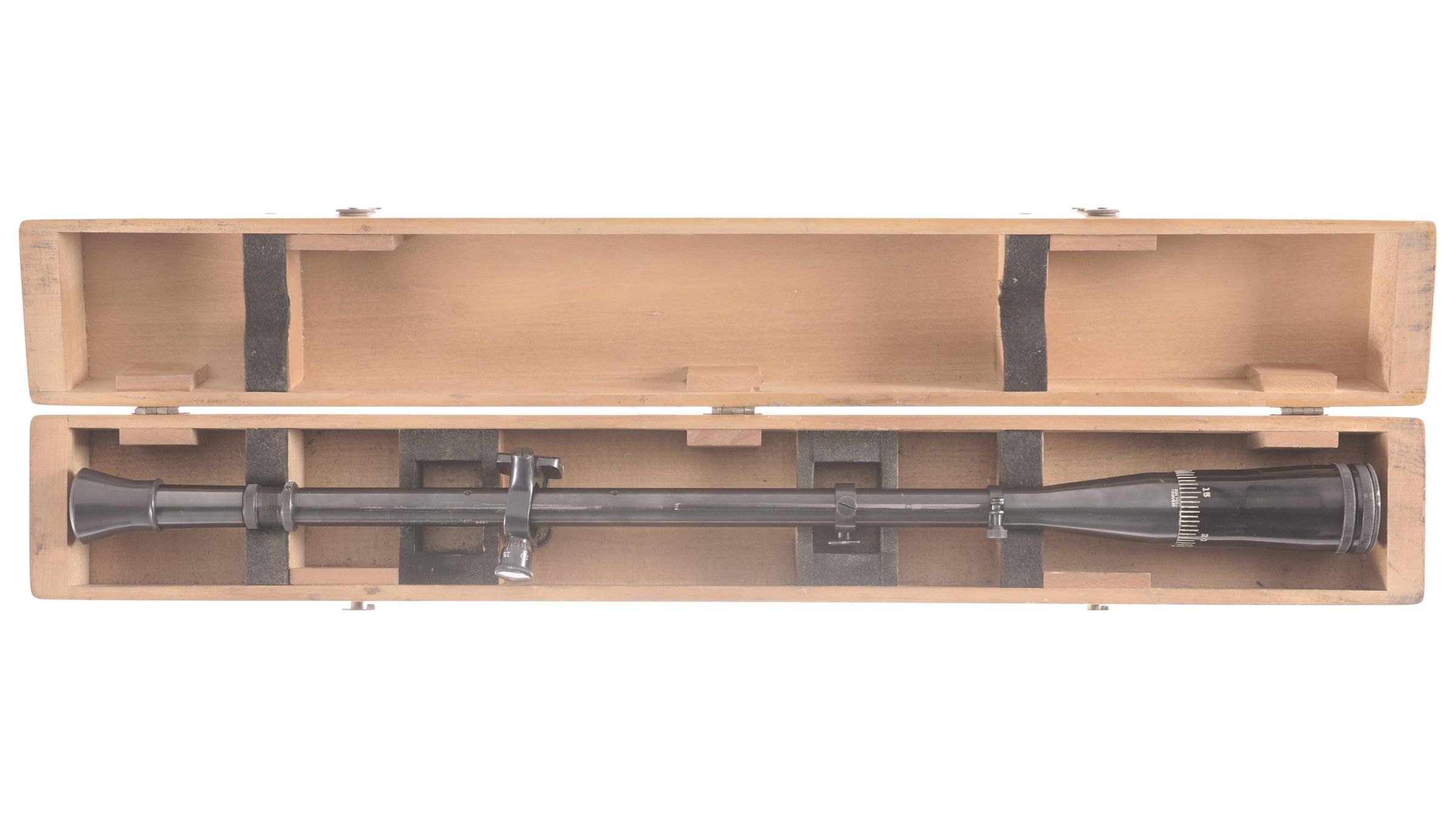 Lyman Super Targetspot 15X Scope with Wood Case | Rock Island Auction