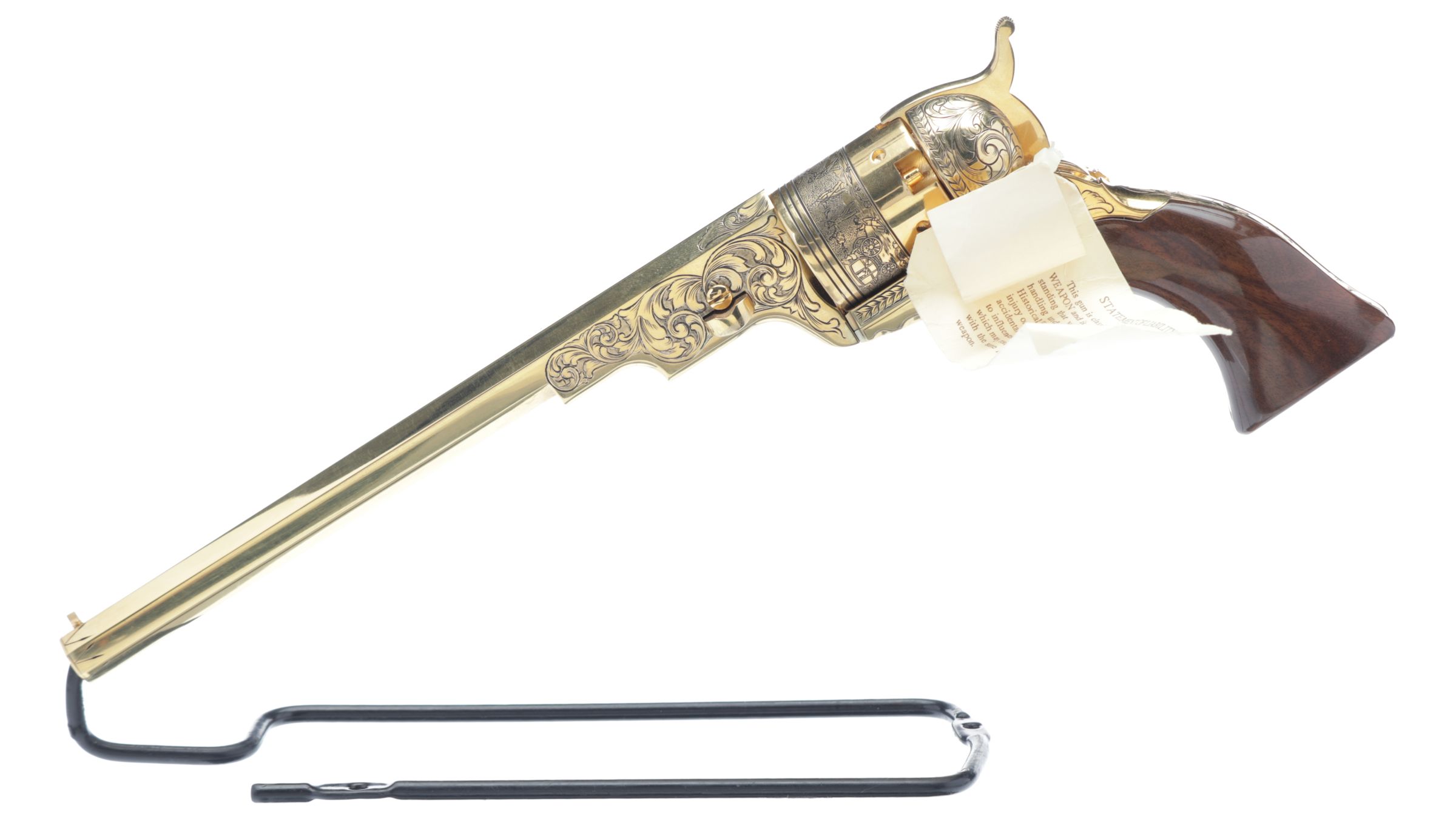 American Historical Foundation Texas Paterson Gold Revolver | Rock ...