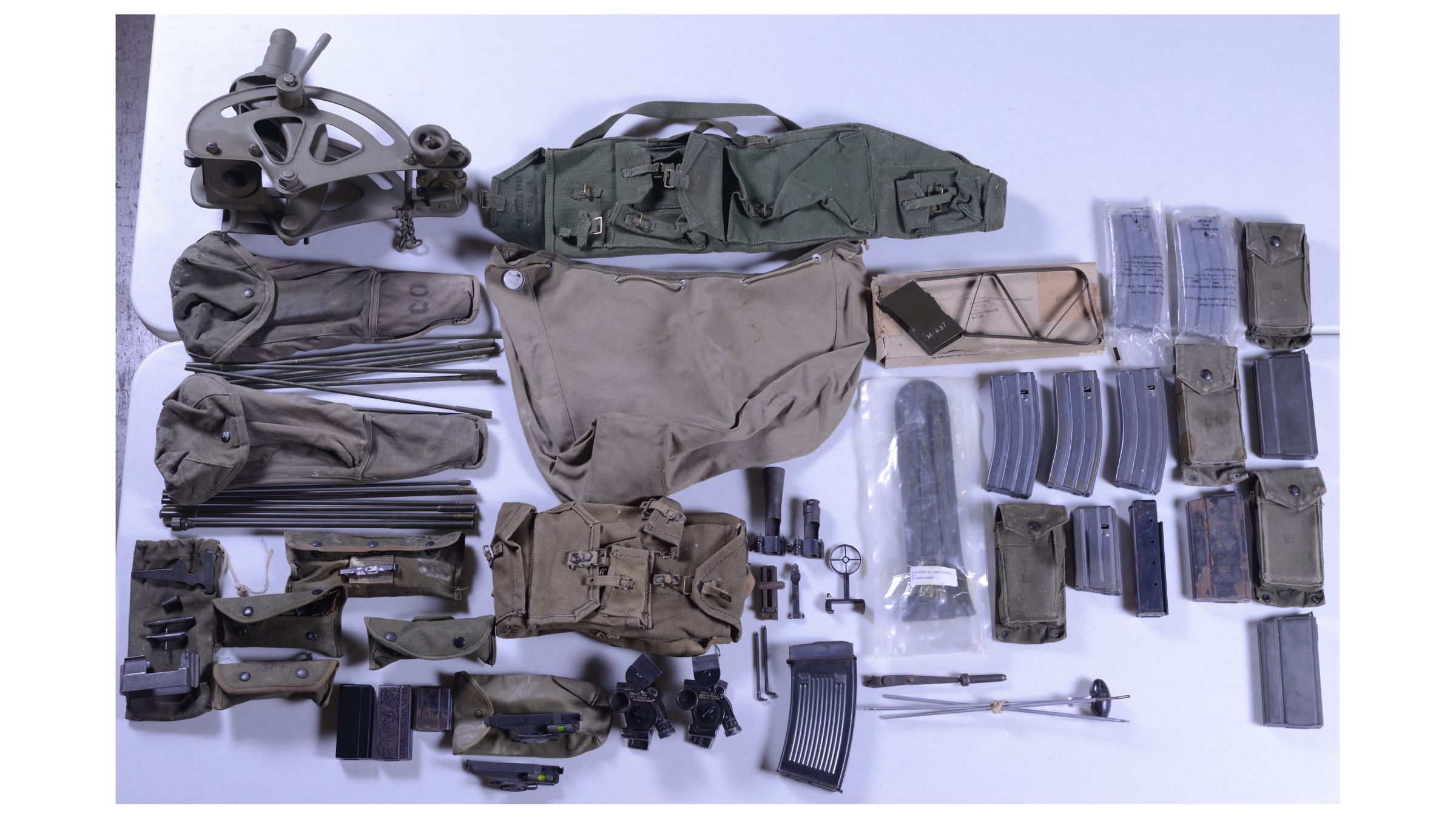 Group of Assorted Machine Gun and Rifle Parts and Accessories | Rock ...