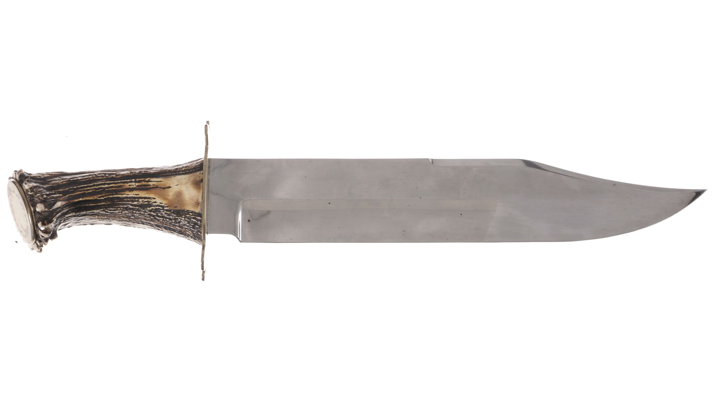 A Massive Stag Handled Bowie Knife | Rock Island Auction