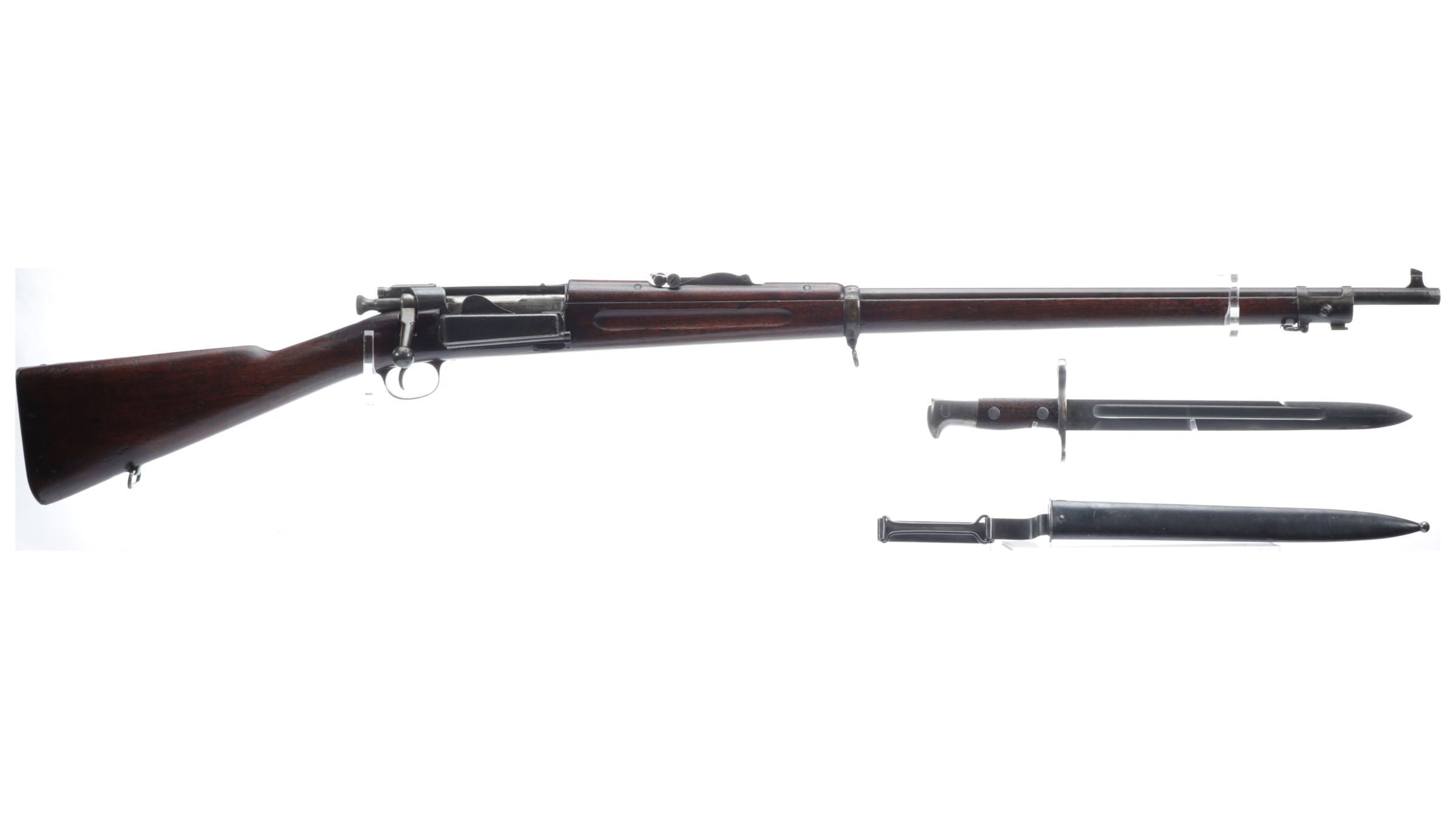 U.S. Springfield Model 1898 Krag Bolt Action Rifle with Bayonet | Rock ...