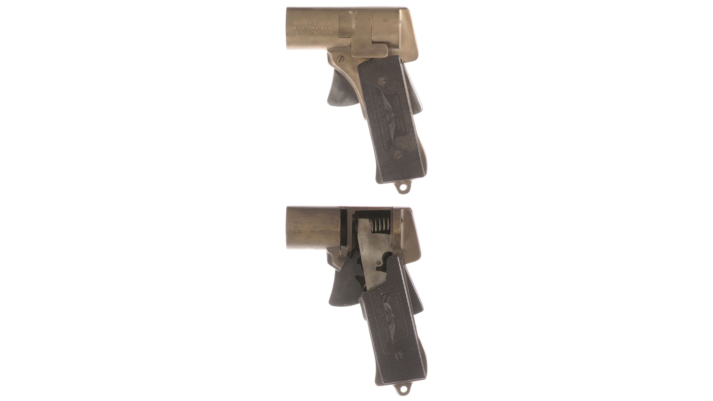 Two U.S. Pyrotechnic M2 Flare Pistols | Rock Island Auction
