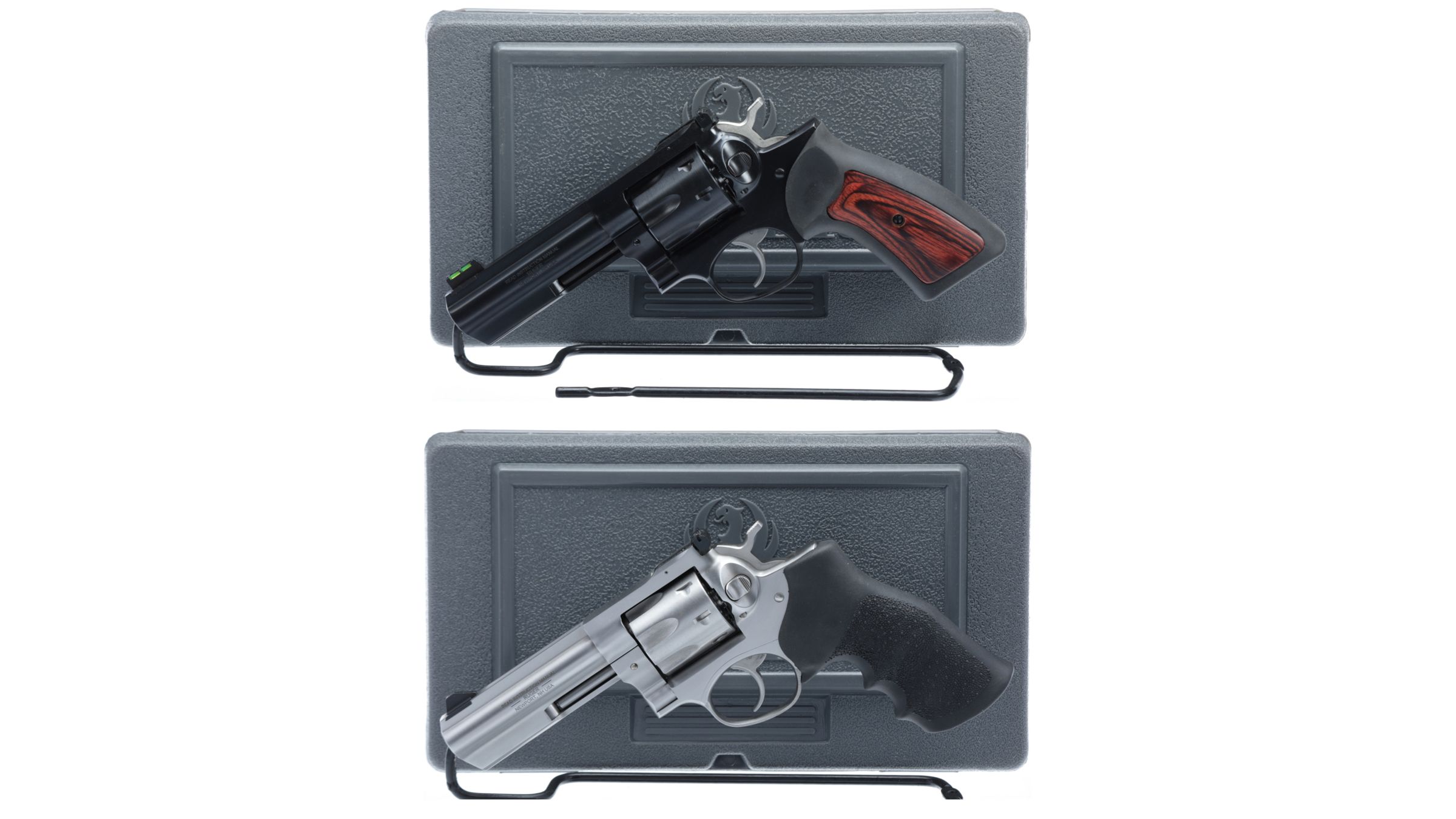 Two Ruger GP100 Double Action Revolvers with Cases | Rock Island Auction