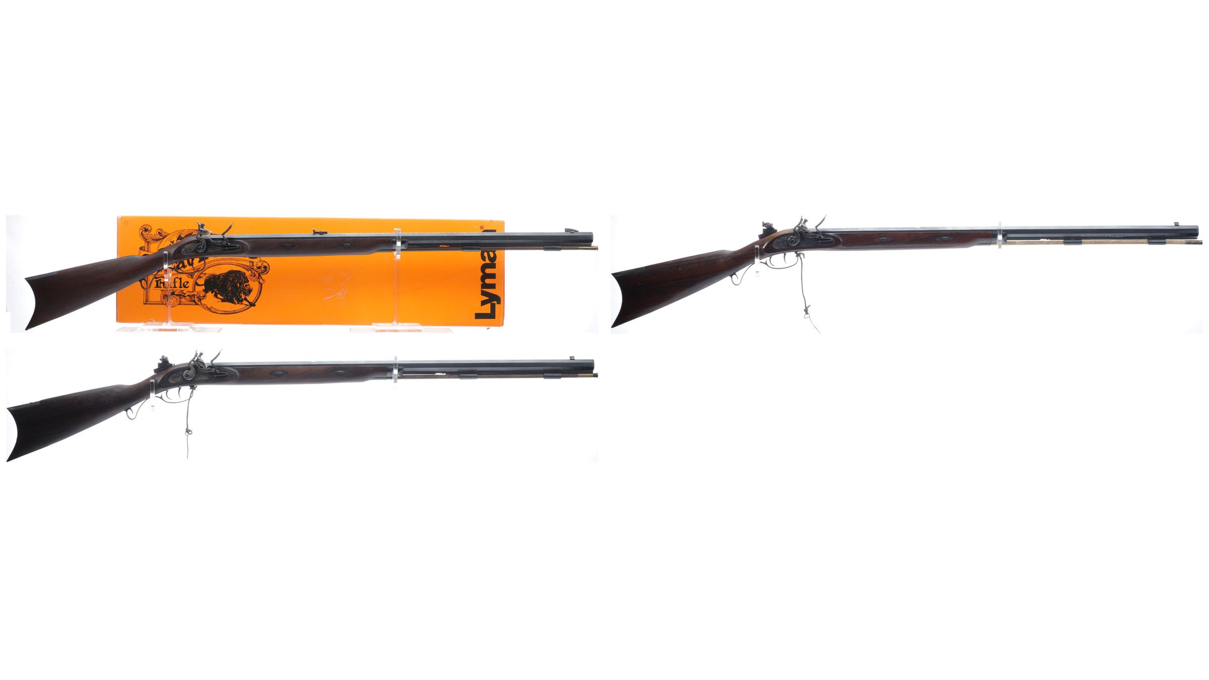 Three Lyman Great Plains Flintlock Rifles | Rock Island Auction