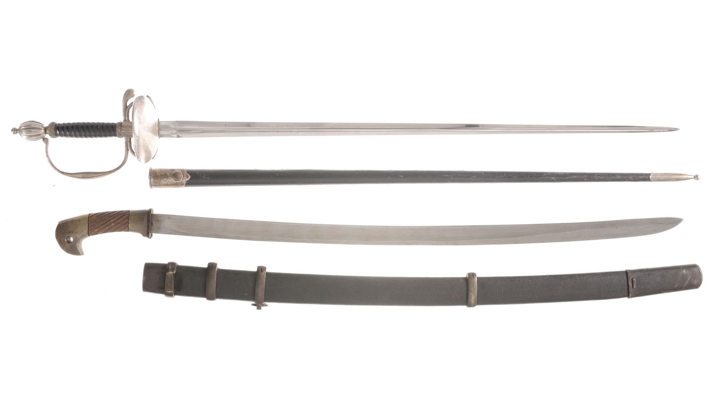 Two Swords with Scabbards | Rock Island Auction