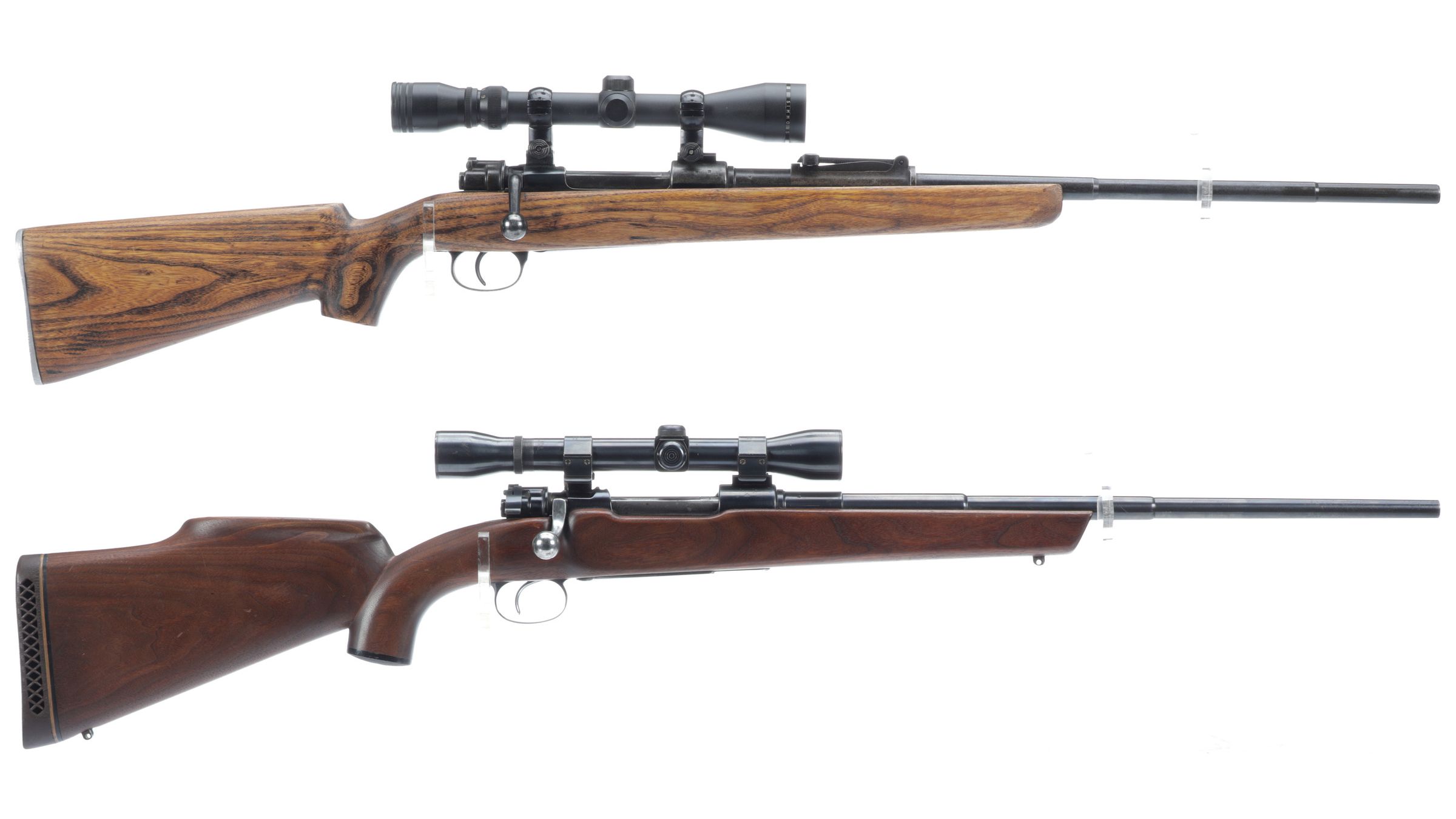 Two Mauser 98 Style Bolt Action Rifles with Scopes | Rock Island Auction
