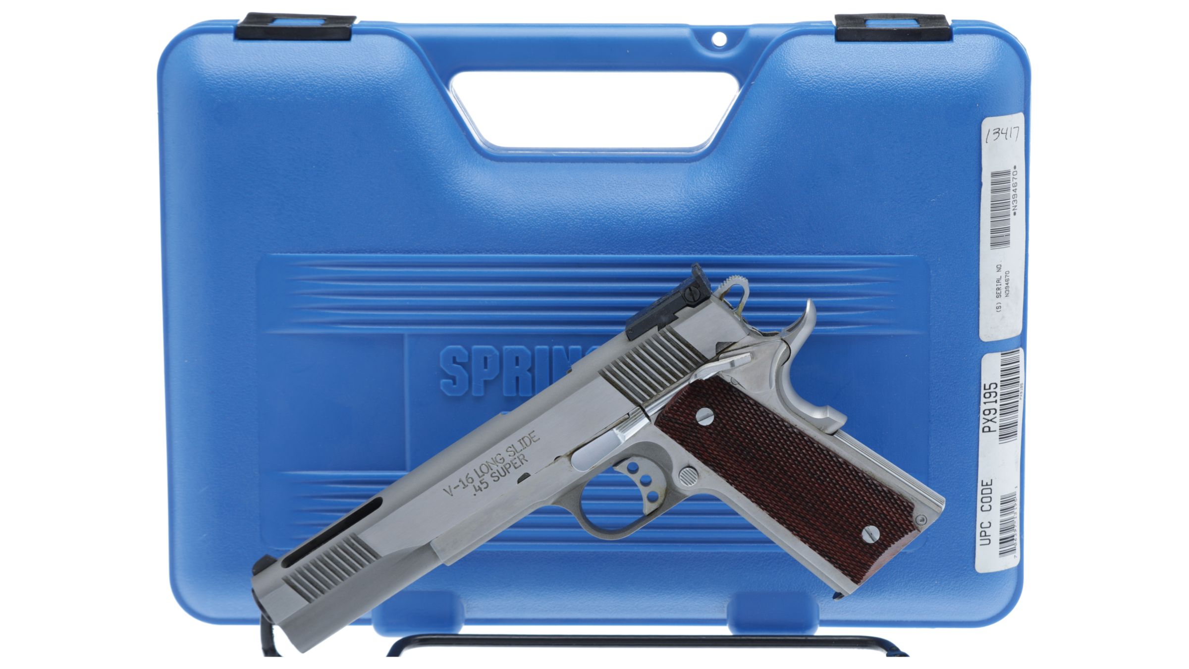 Springfield Armory Inc. Model V-16 Long Slide Pistol with Case | Rock ...