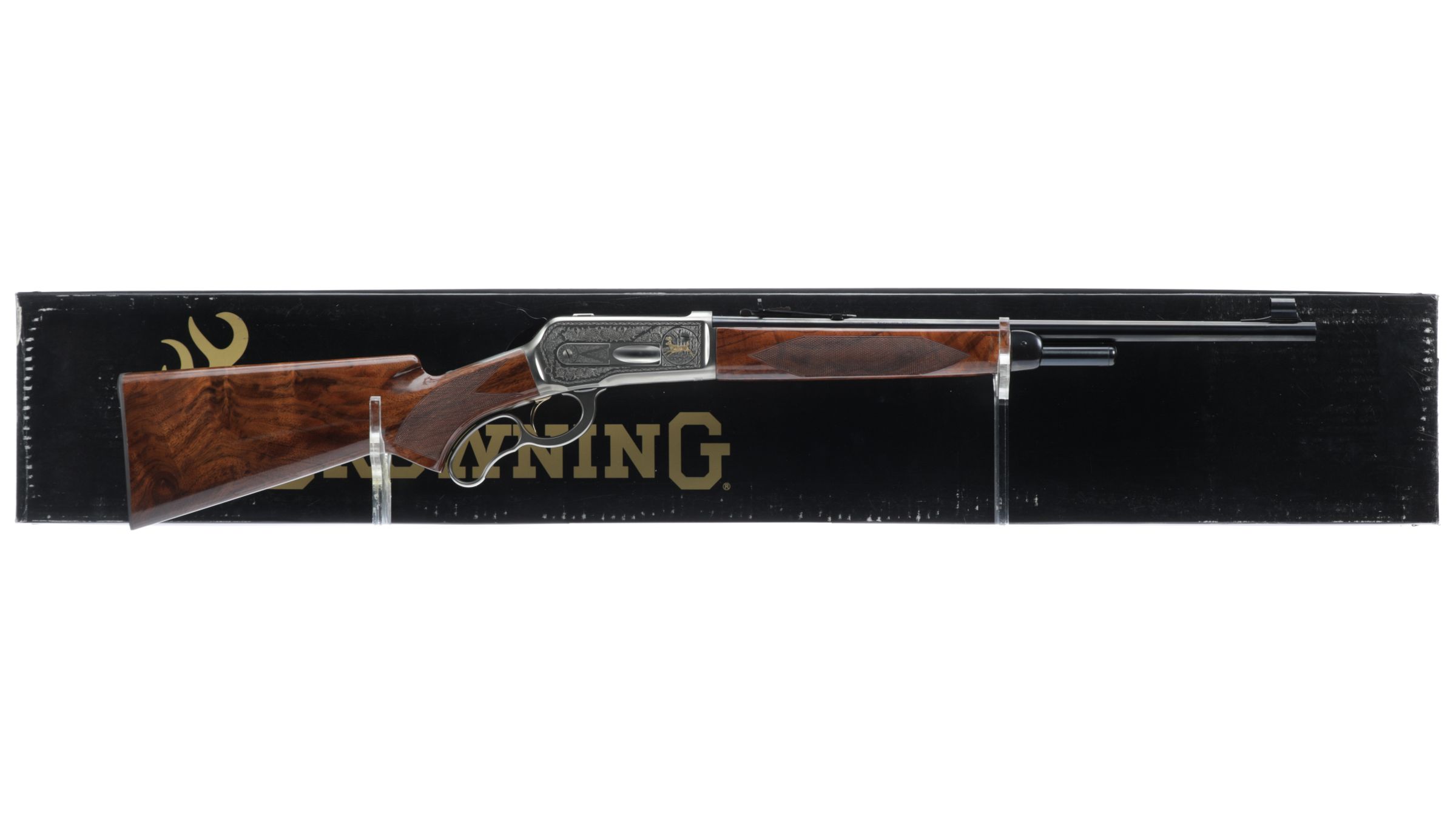 Signed Engraved Gold Inlaid Browning Model 71 High Grade Carbine | Rock ...