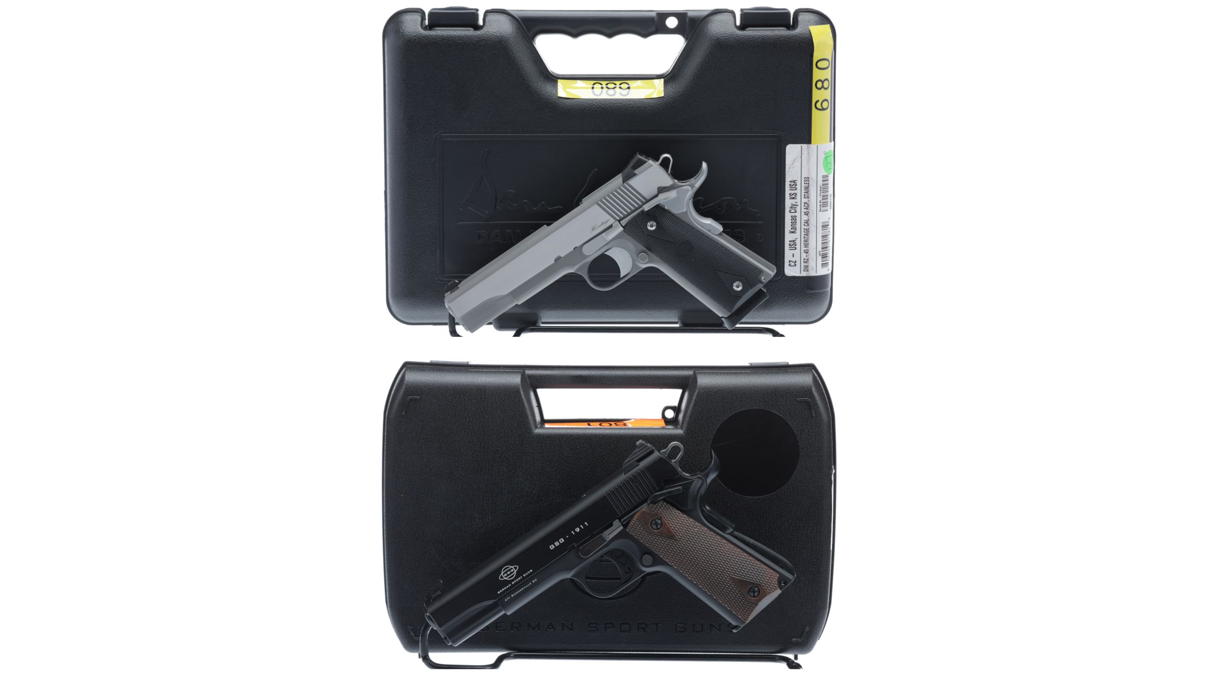 Two 1911 Semi-Automatic Pistols with Cases | Rock Island Auction