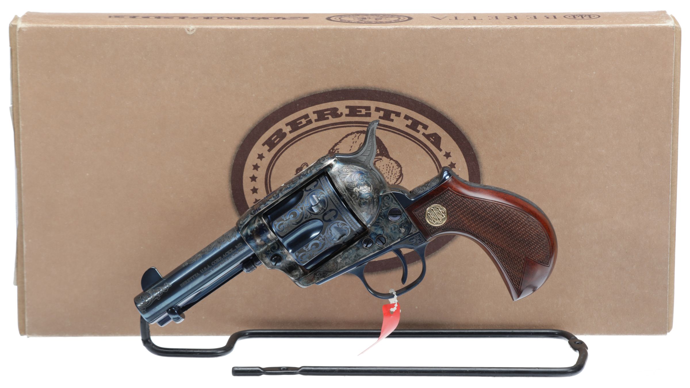 Engraved Beretta/Uberti Stampede Single Action Revolver with Box | Rock ...