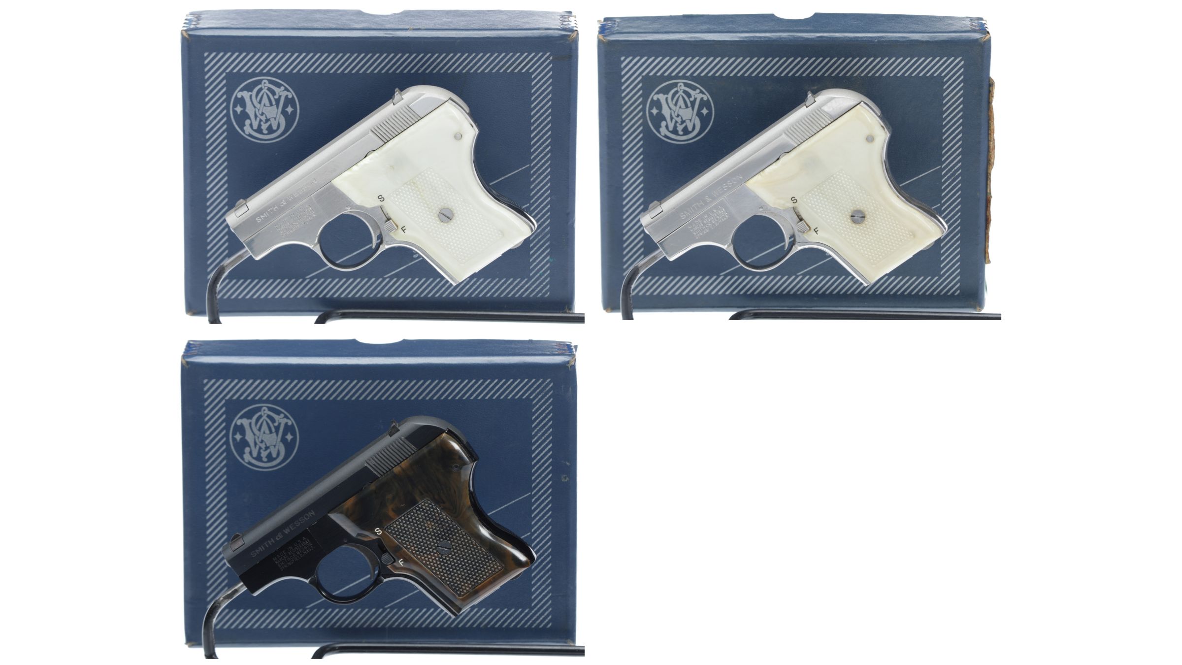 Three Smith & Wesson Model 61 Semi-Automatic Pistols with Boxes | Rock ...
