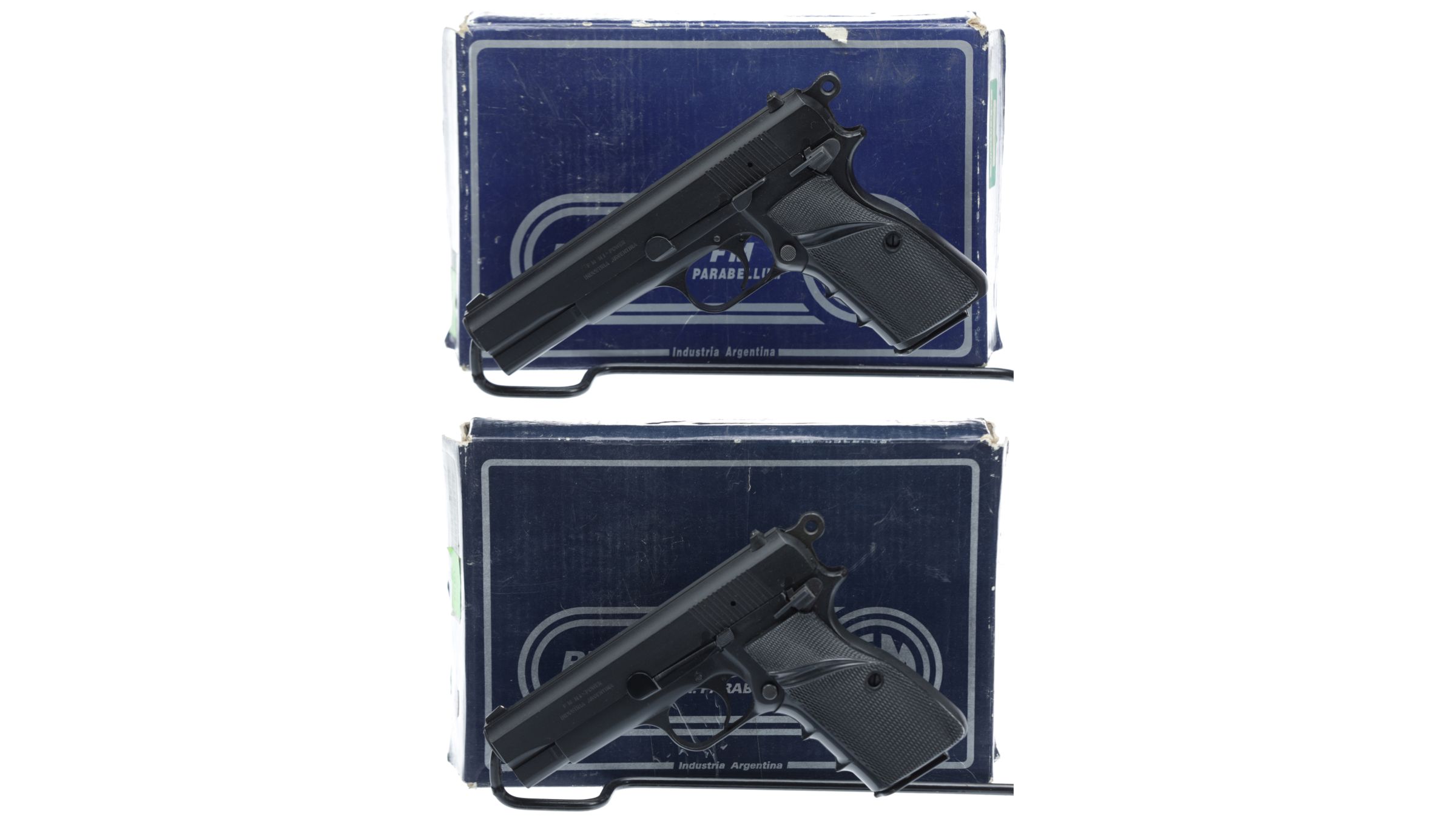 Two FM Industria Argentina M90 High Power Pistols with Boxes | Rock ...