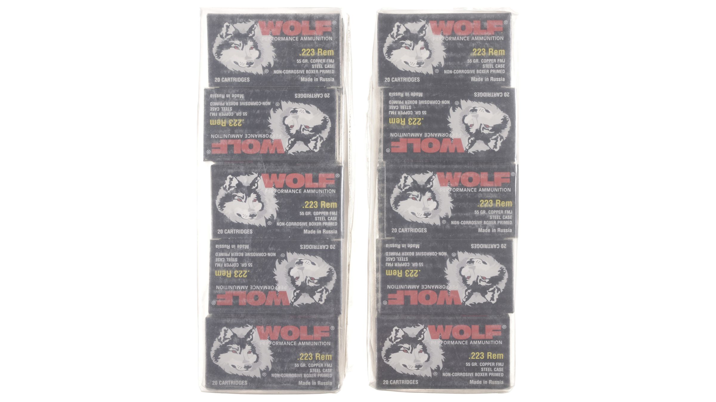 One Case of Wolf Steel Cased .223 Remington Ammunition | Rock Island ...