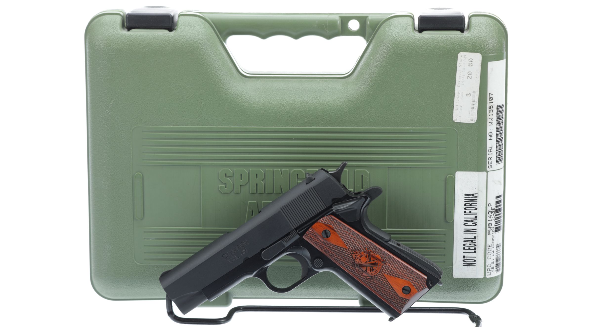 Springfield Armory Inc. Model 1911A1 Champion Pistol | Rock Island Auction