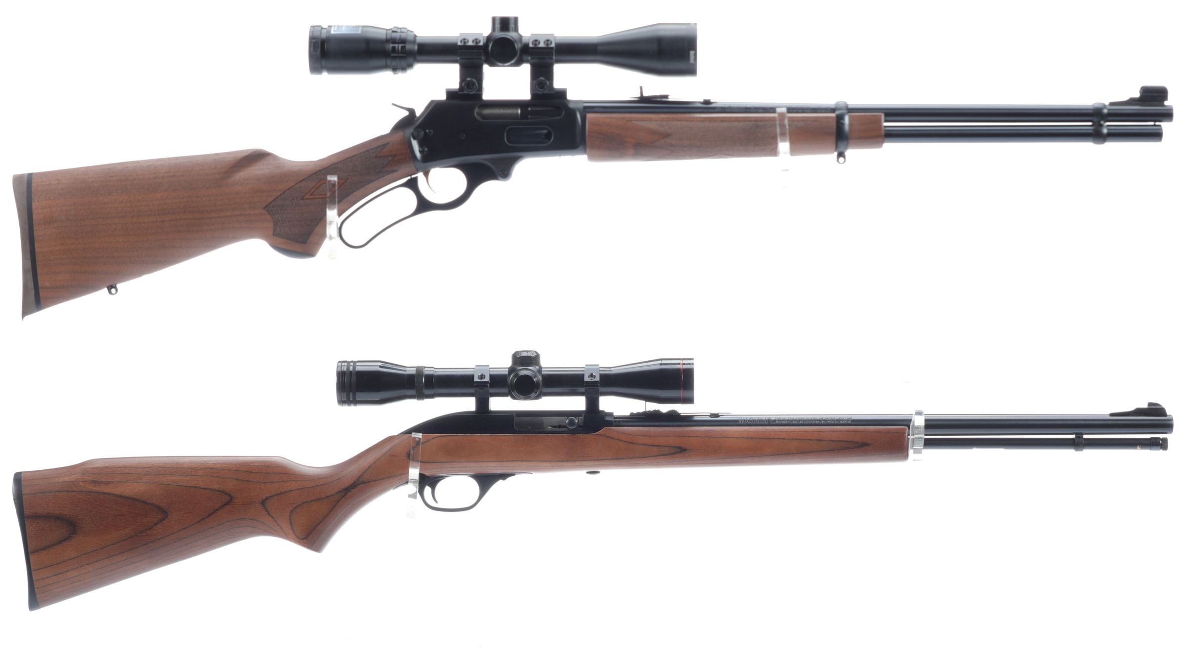 Two Marlin Rifles with Scopes | Rock Island Auction