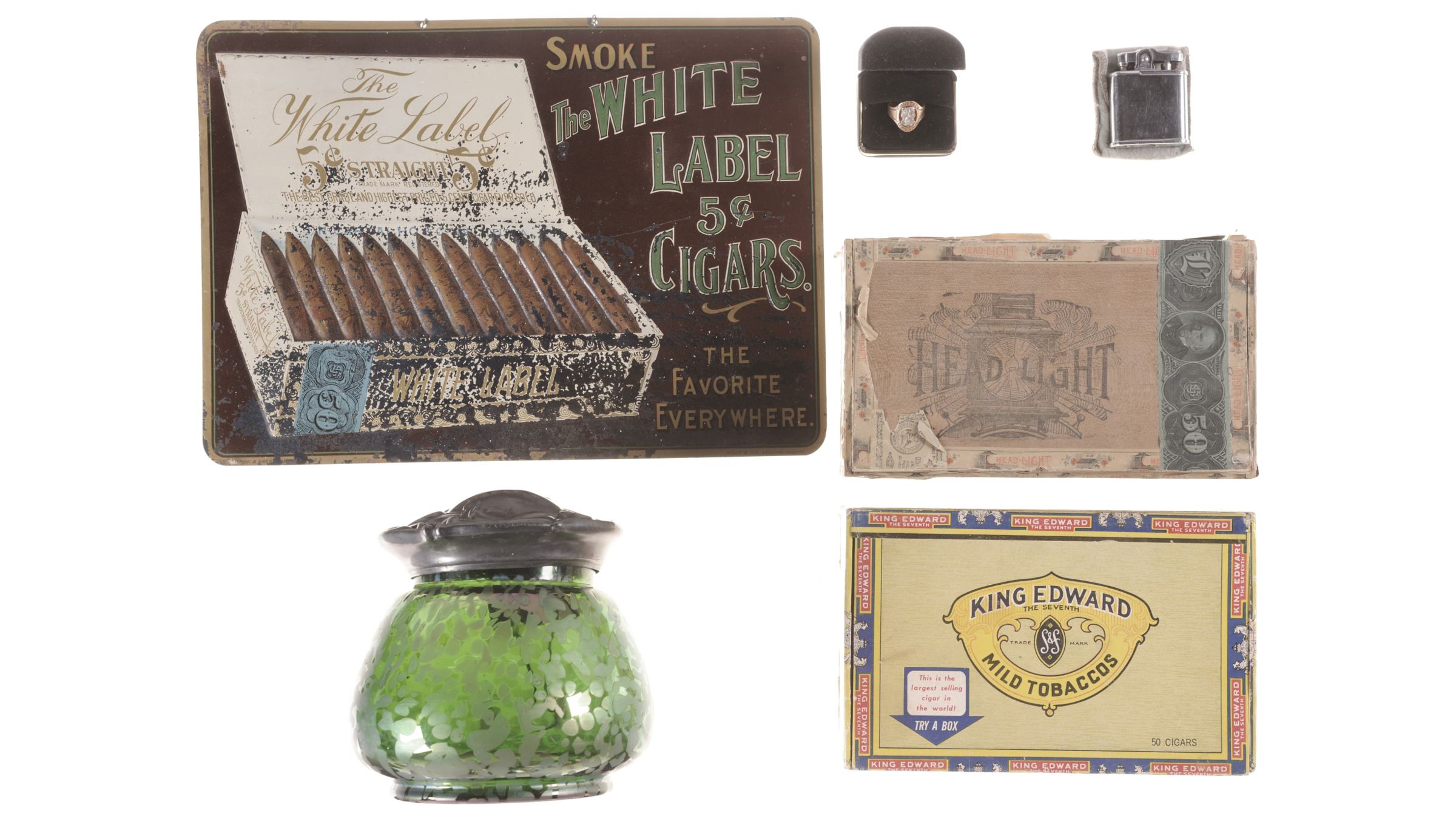 Group of Vintage Cigar Related Items | Rock Island Auction