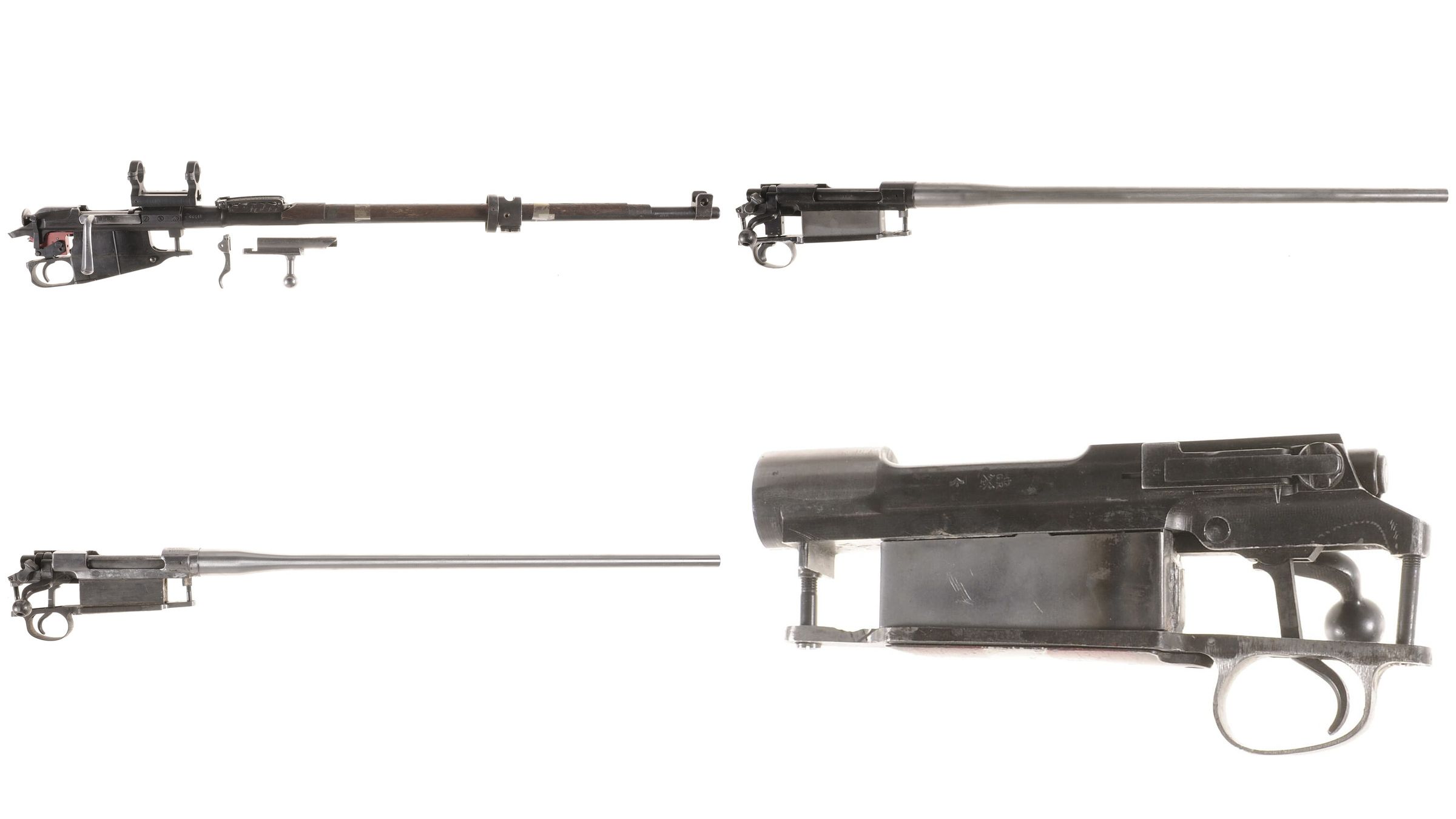 Three Rifle Barreled Receivers and One Rifle Receiver | Rock Island Auction