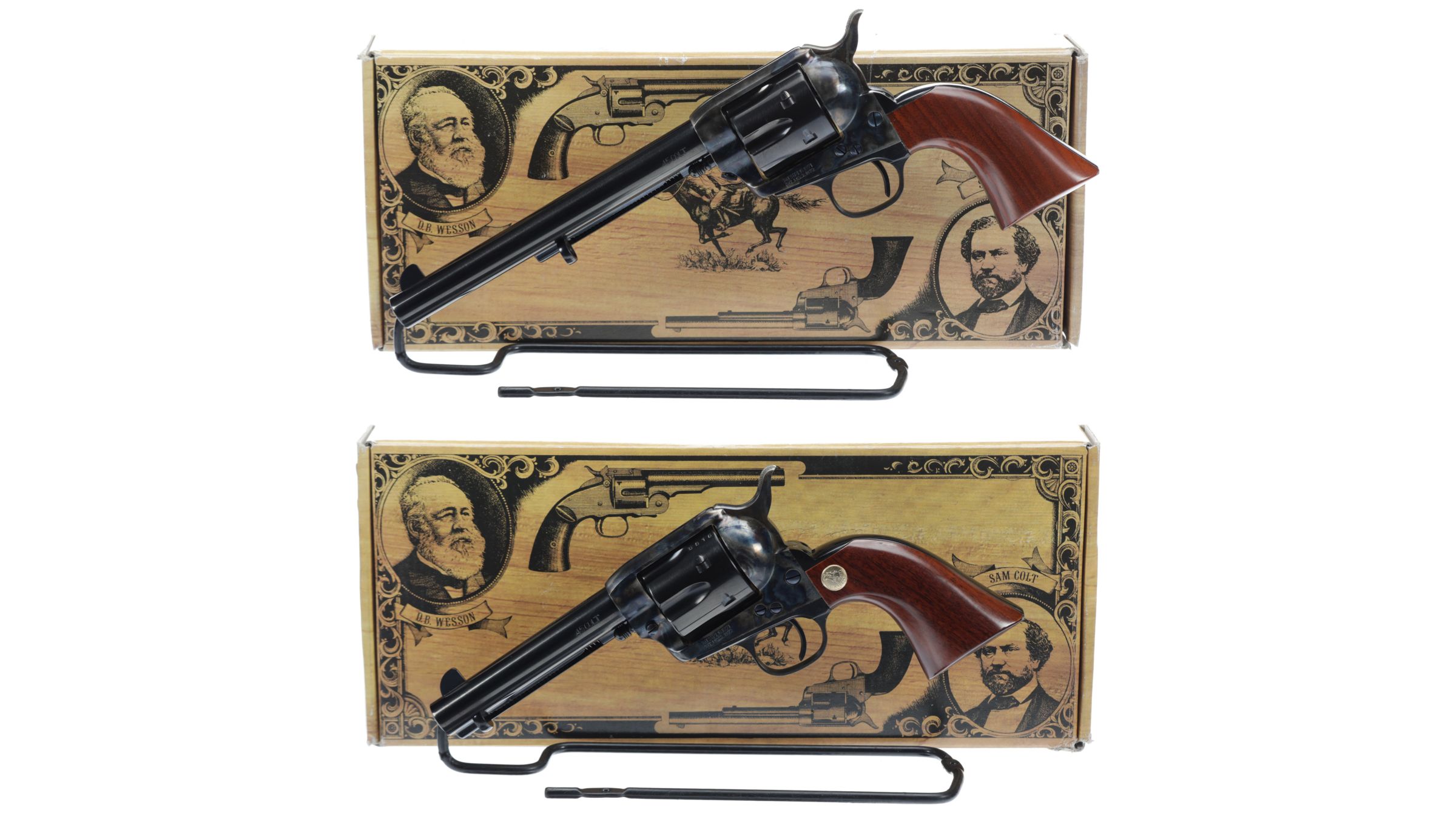 Two Uberti/Cimarron Model P Single Action Revolvers with Boxes | Rock ...