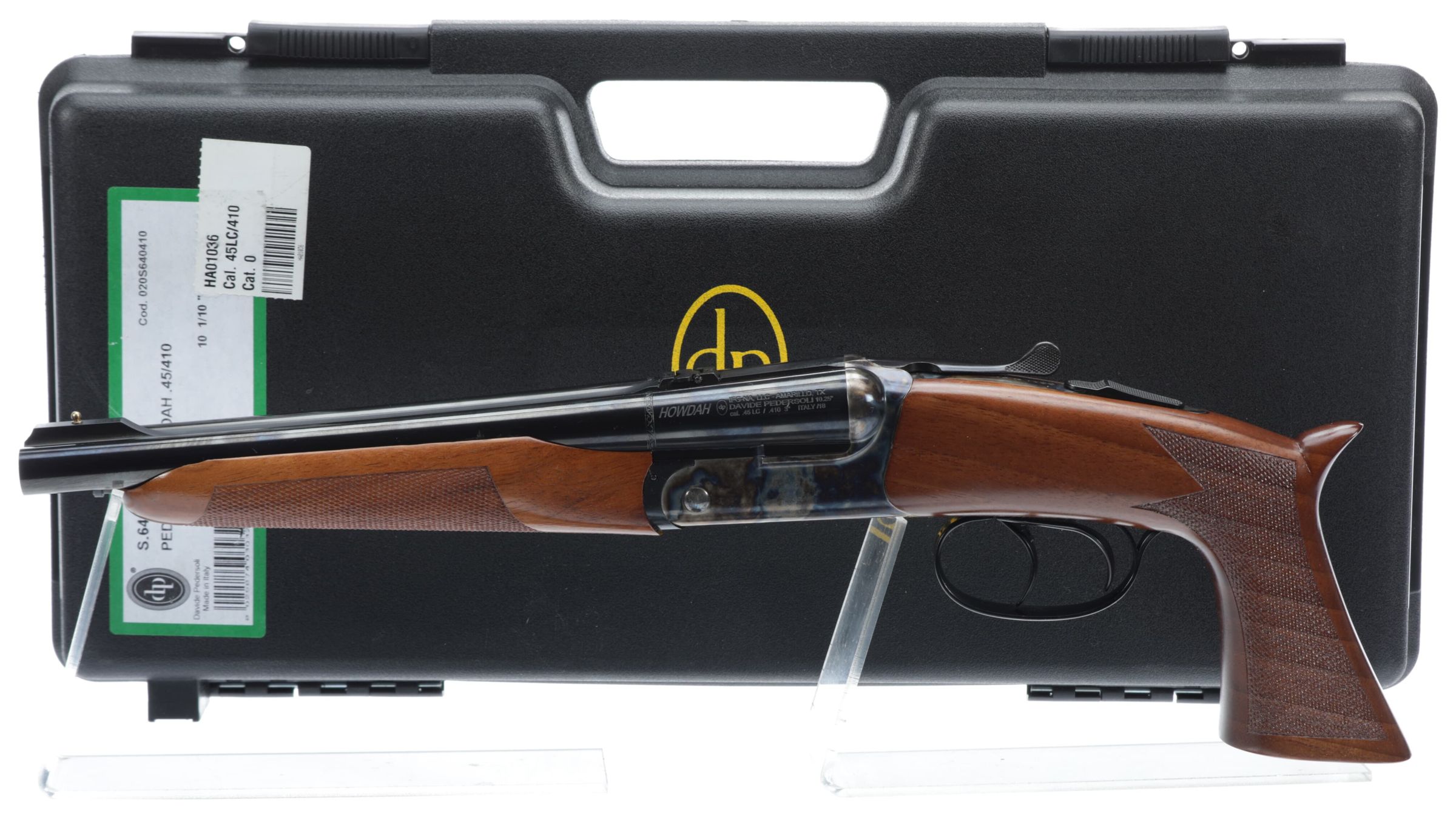 Pedersoli Howdah Double Barrel Pistol with Case | Rock Island Auction