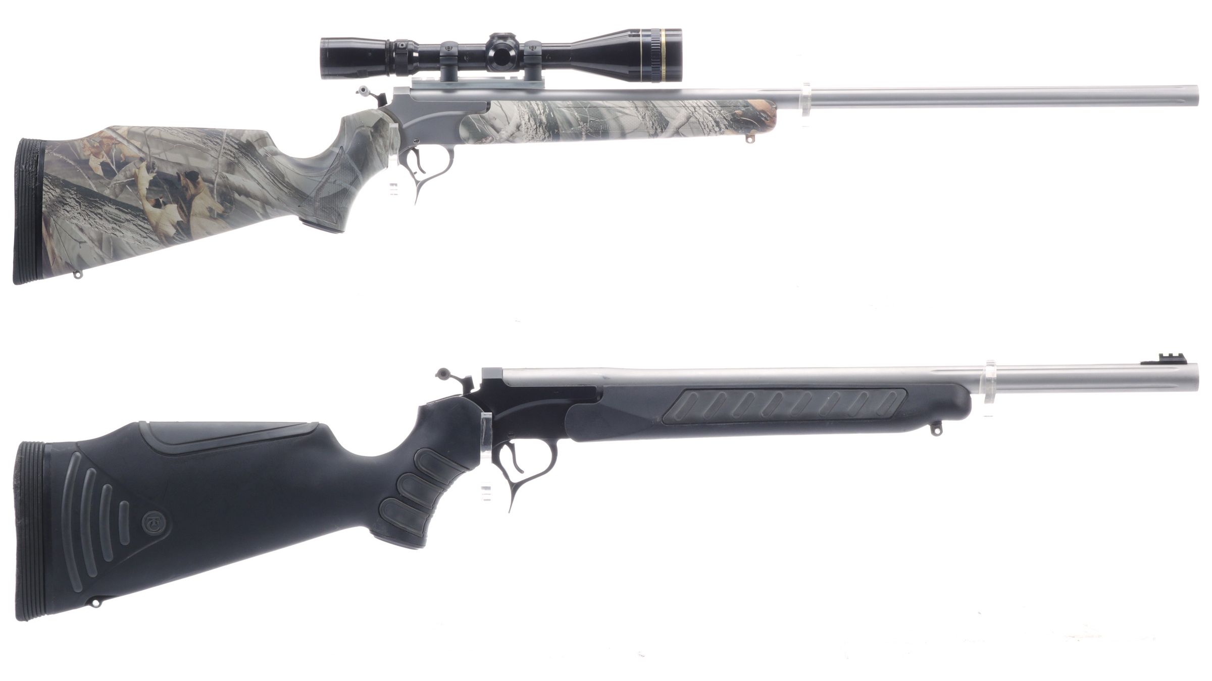 Two Thompson Center Encore Single Shot Rifles | Rock Island Auction