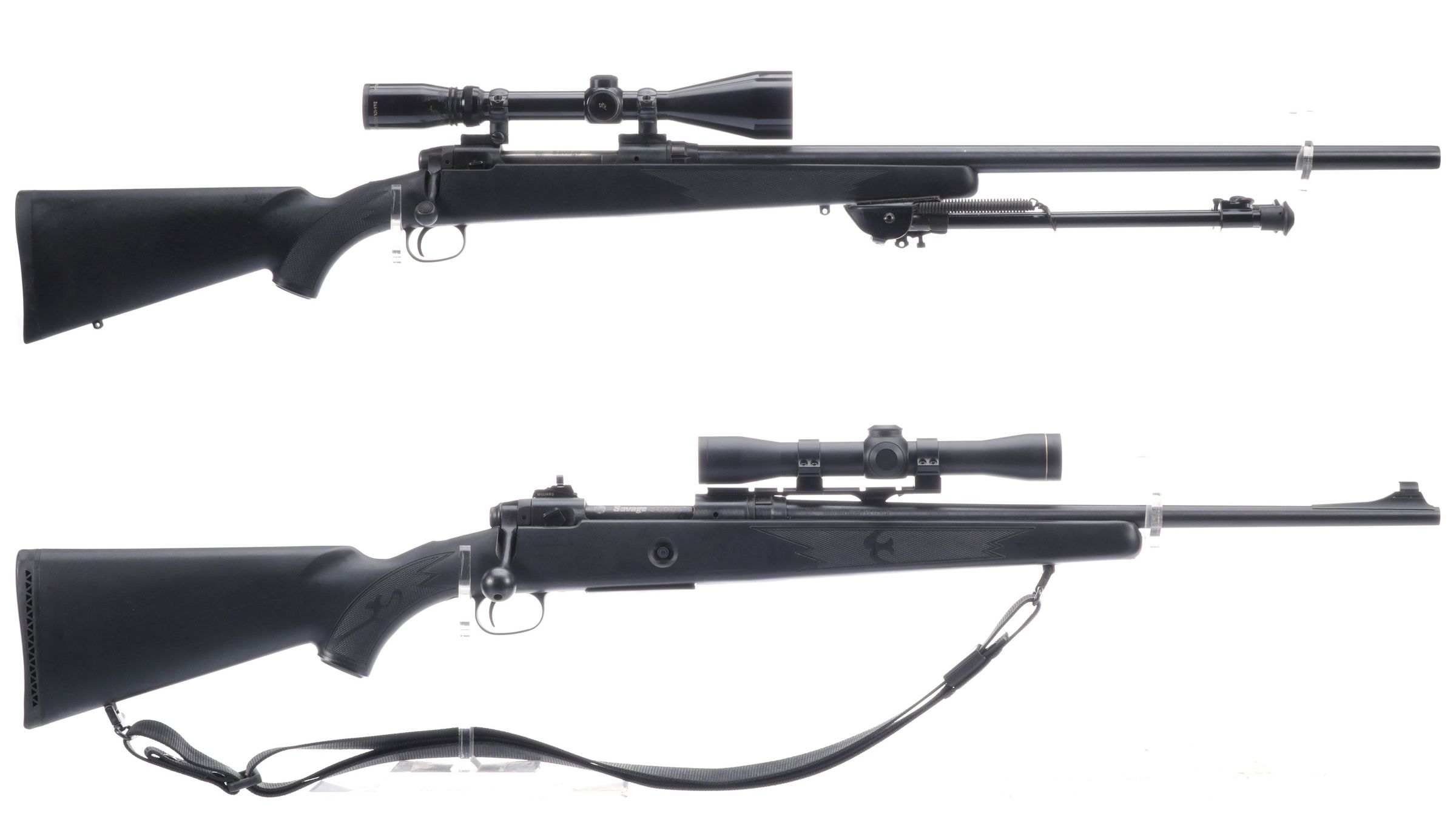 Two Savage Bolt Action Rifles with Scopes | Rock Island Auction