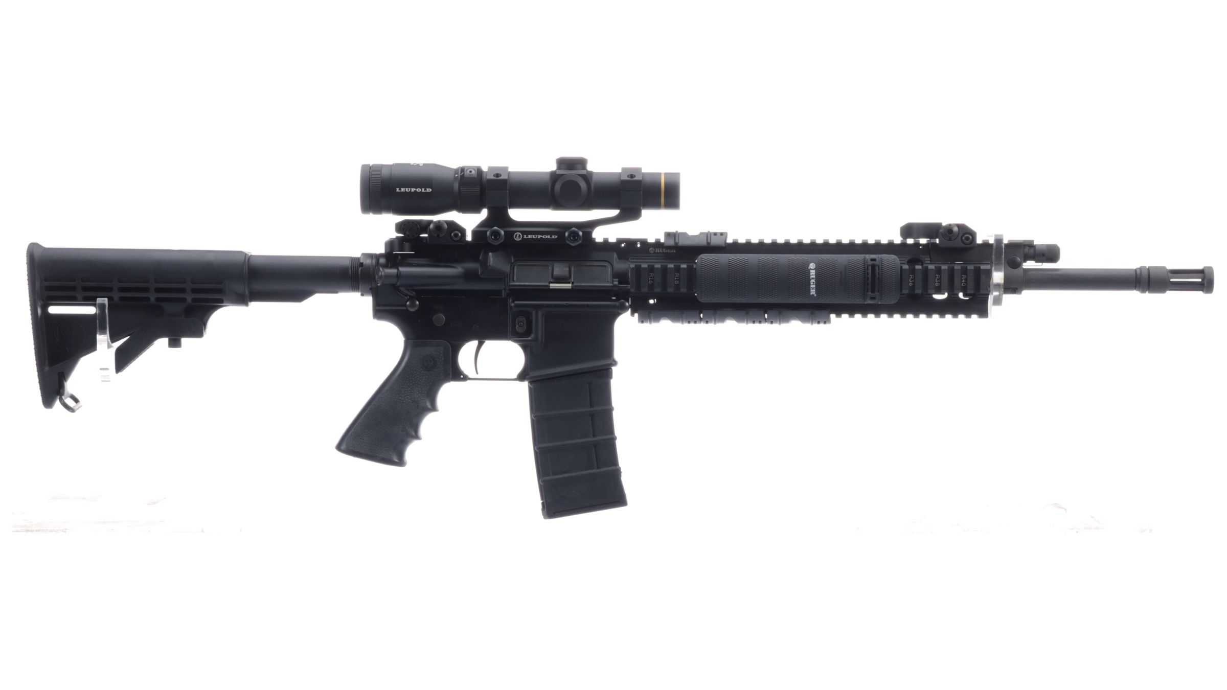 Ruger SR-556 Semi-Automatic Rifle with Leupold Scope | Rock Island Auction