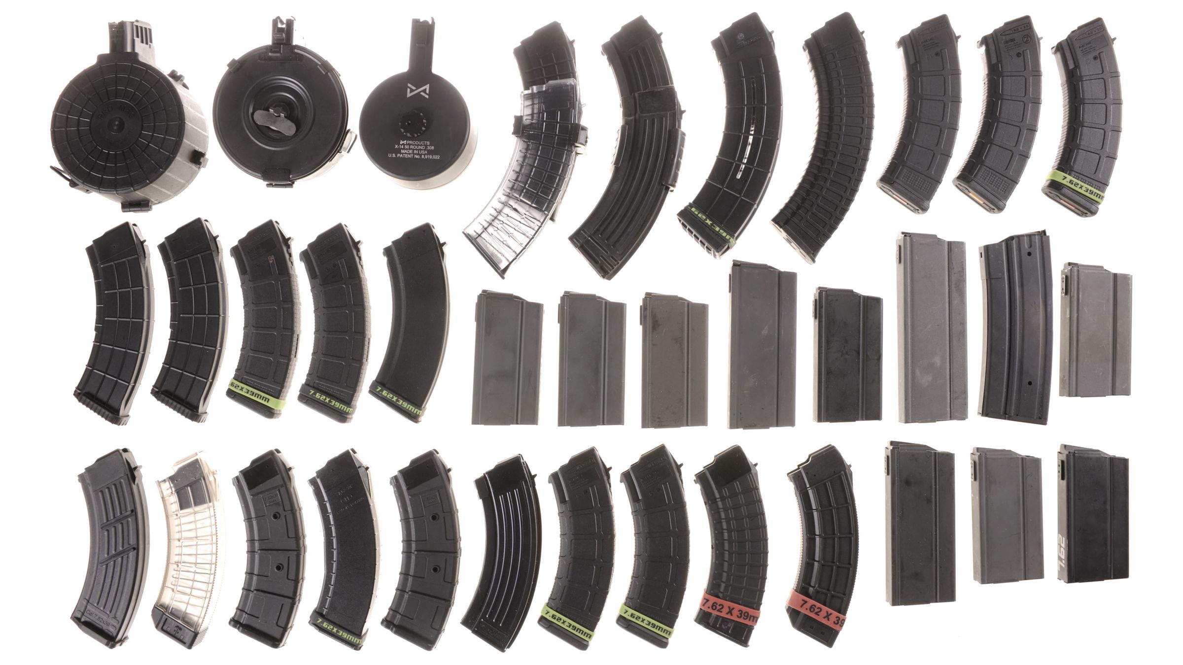 Group Of Assorted AK And M1A Magazines Rock Island Auction group-of-assorted-ak-and-m1a-magazines-rock-island-auction