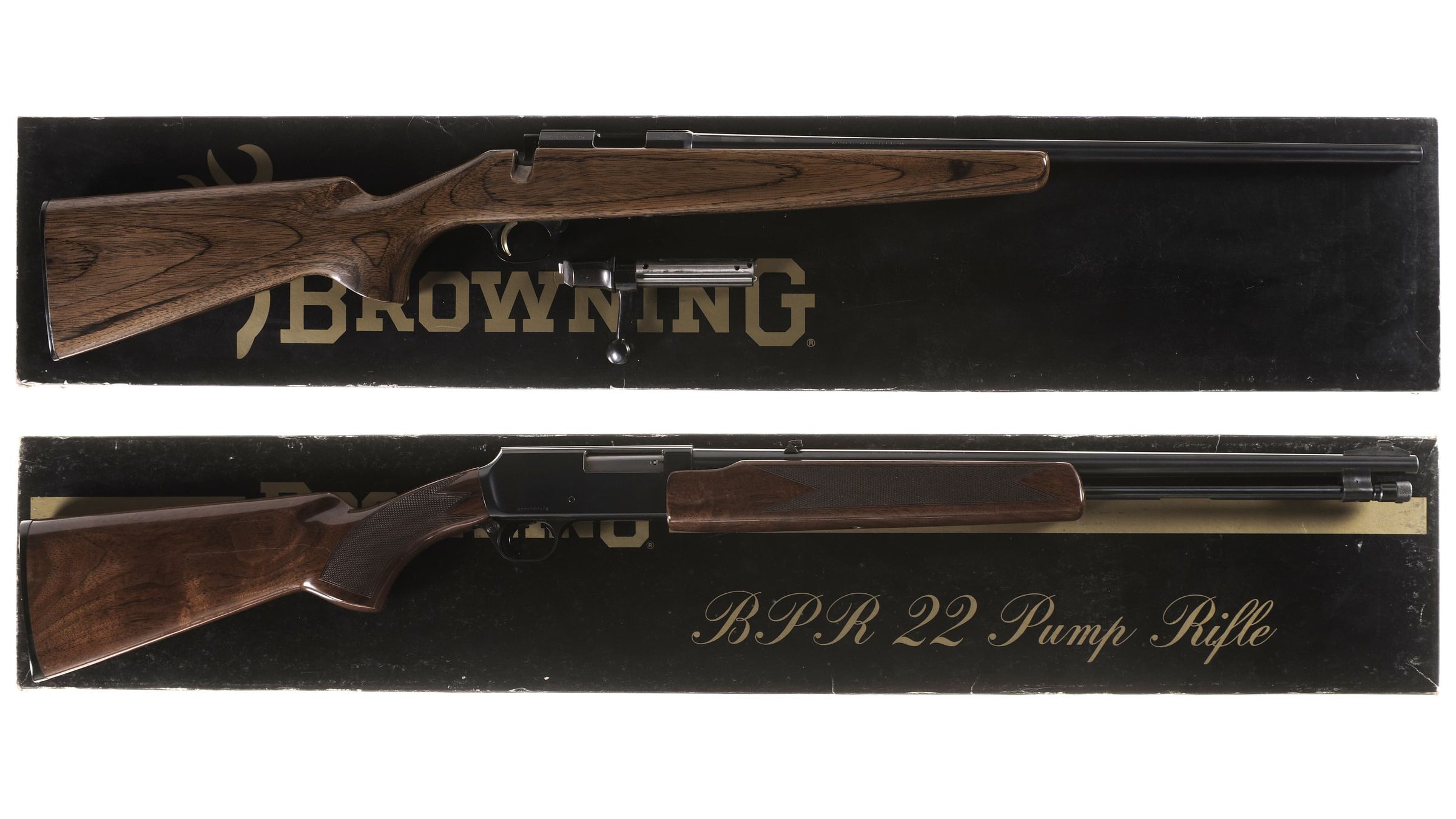 Two Browning Rifles with Boxes | Rock Island Auction