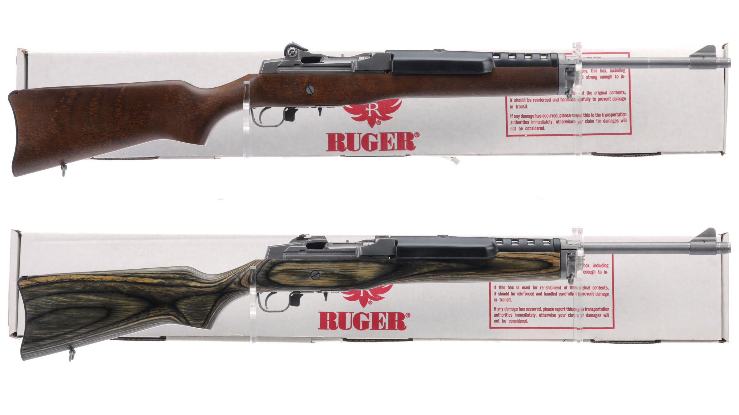 Two Ruger Semi-Automatic Rifles with Boxes | Rock Island Auction