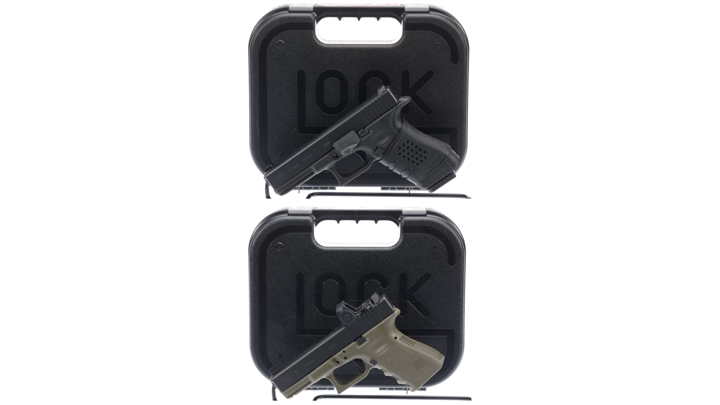 Two Glock Semi-Automatic Pistols with Cases | Rock Island Auction