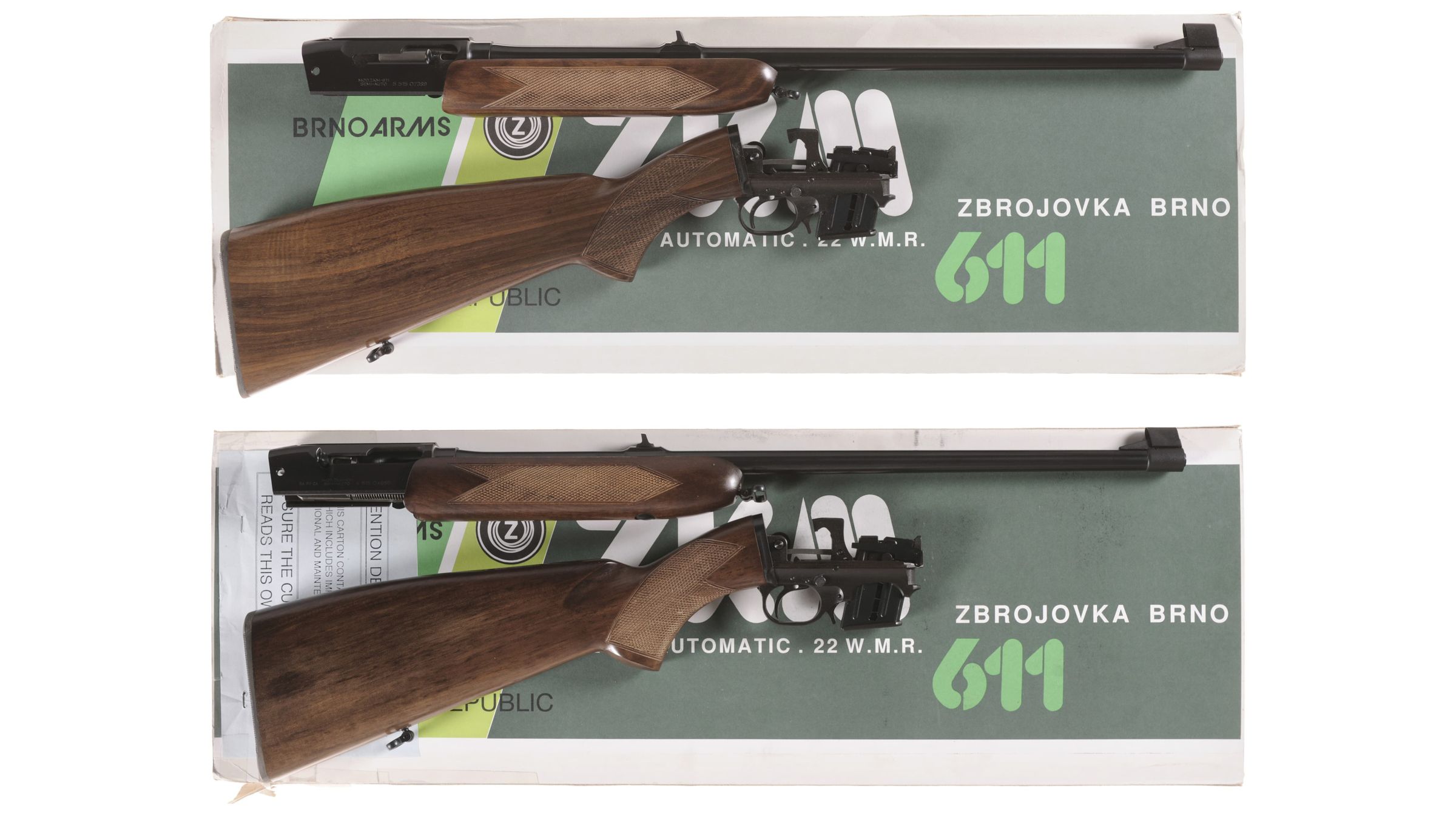 Two Brno Arms Model ZKM-611 Semi-Automatic Rifles with Boxes | Rock ...