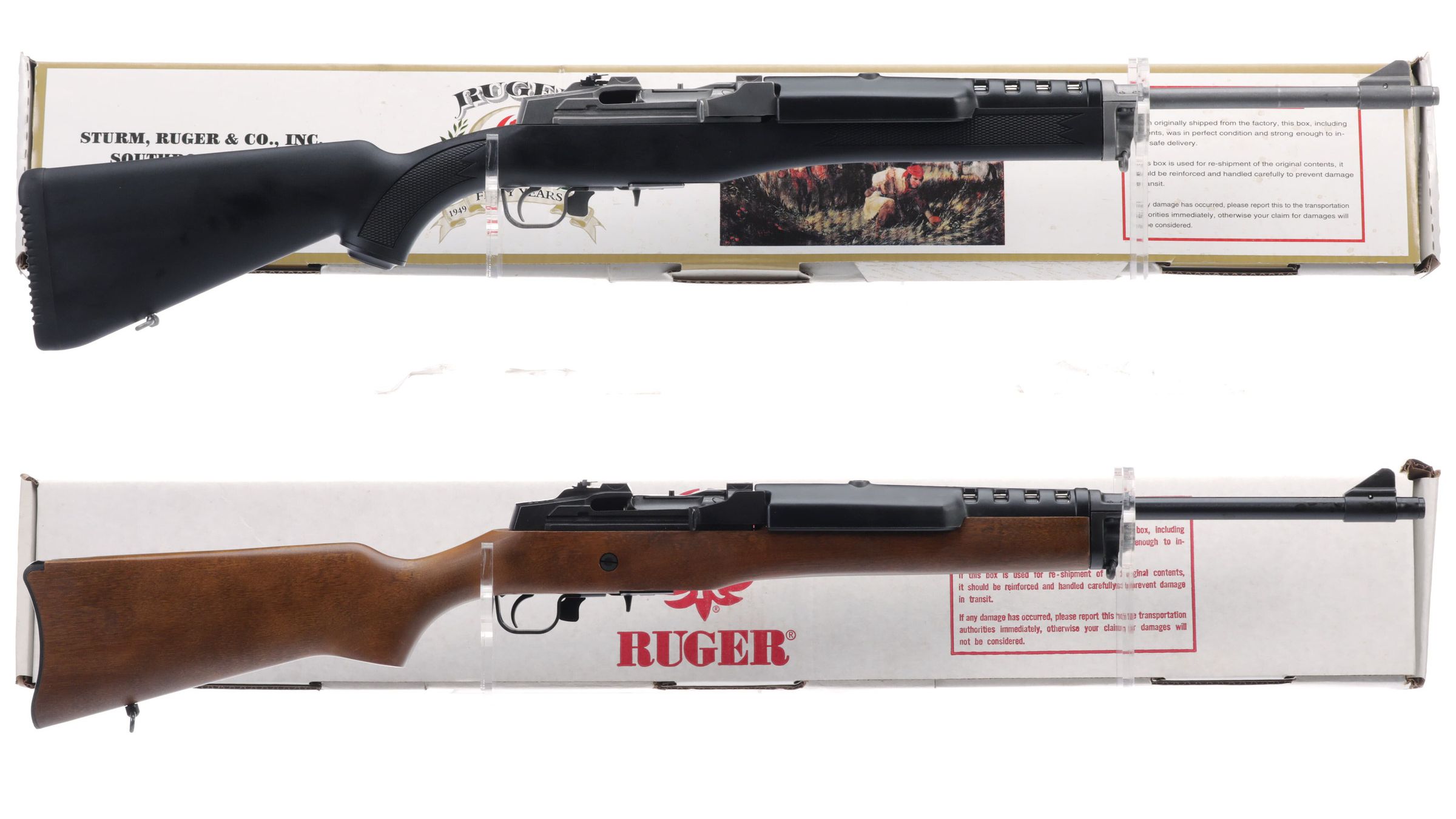 Two Ruger Semi-Automatic Rifles with Boxes | Rock Island Auction