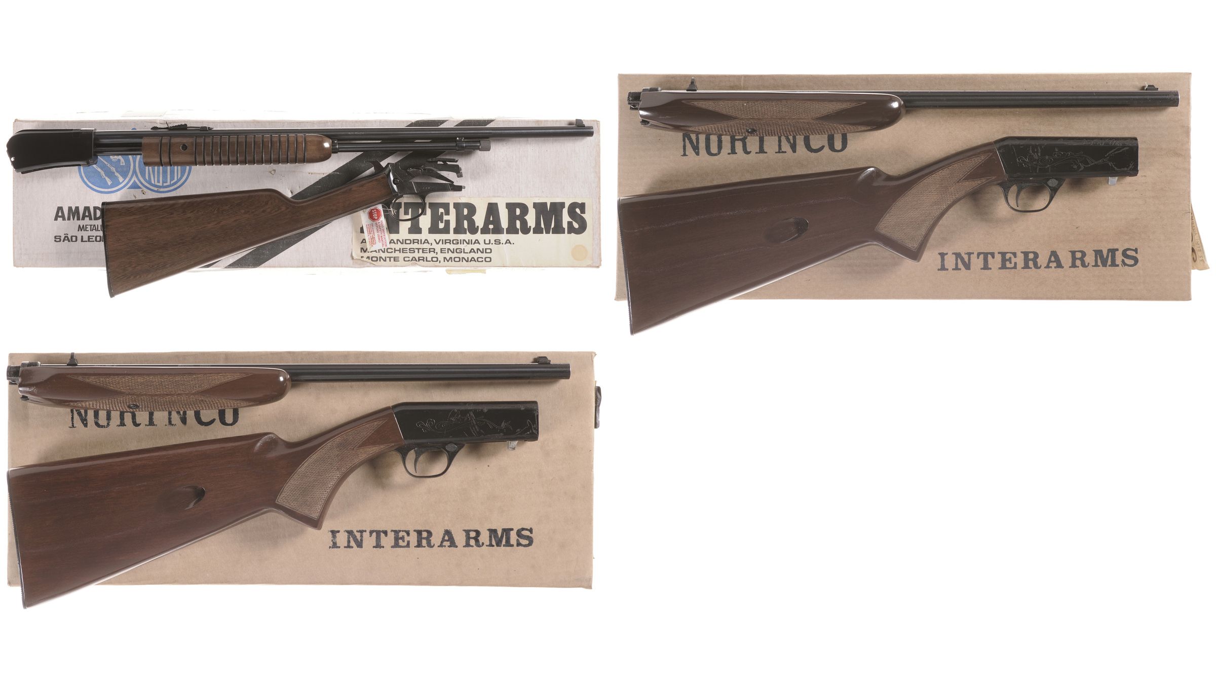 Three Rifles with Boxes | Rock Island Auction