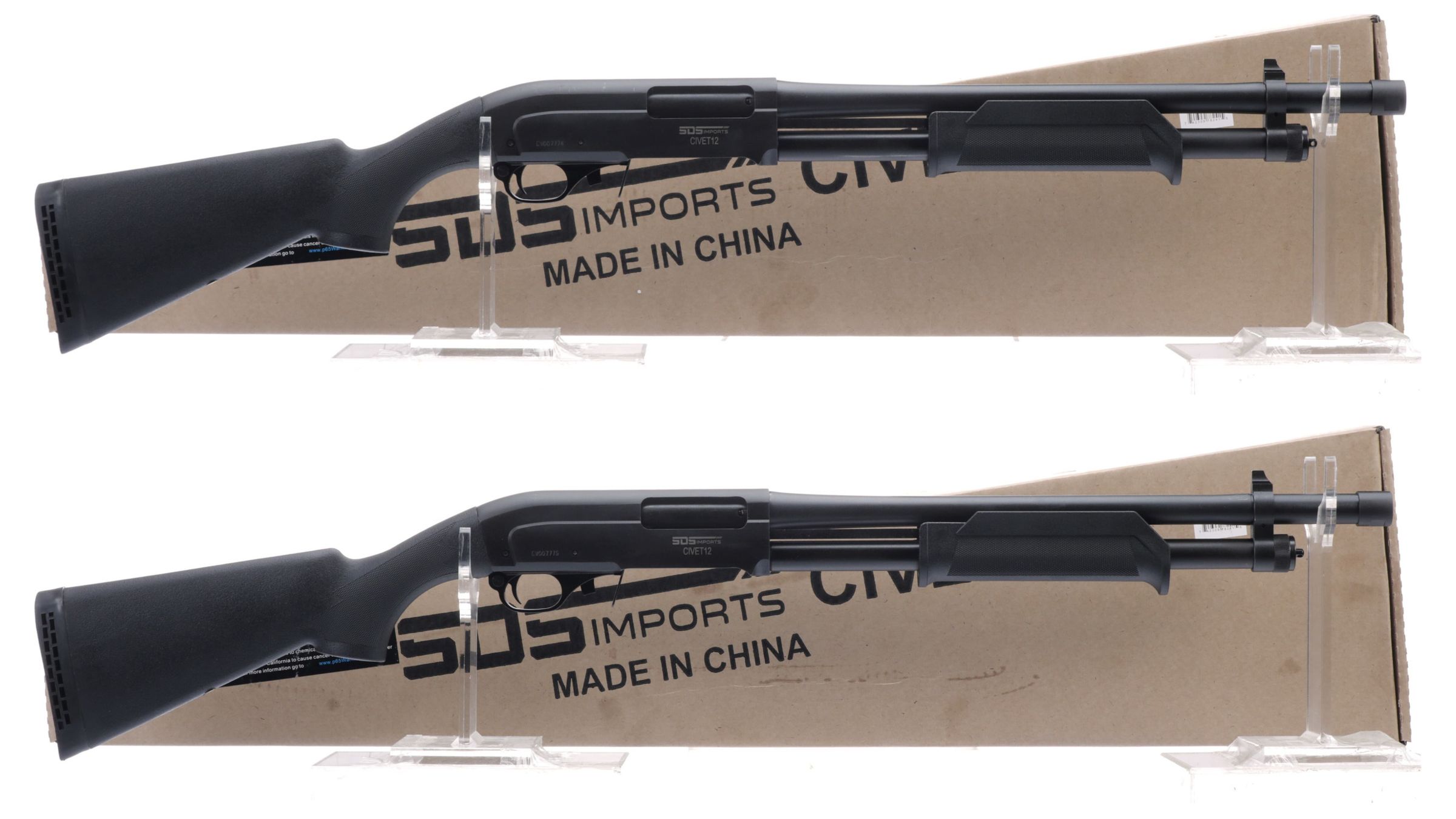 Two Hawk/SDS Imports Civet12 Slide Action Shotguns with Boxes | Rock ...