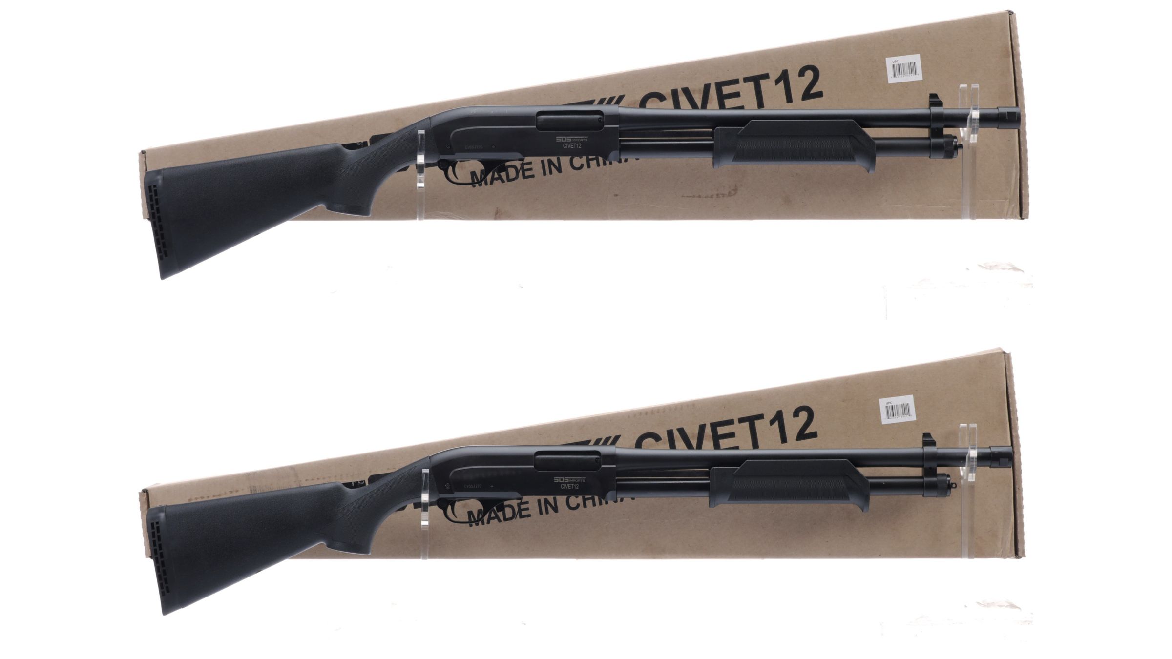 Two Hawk/SDS Imports Civet12 Slide Action Shotguns with Boxes | Rock ...