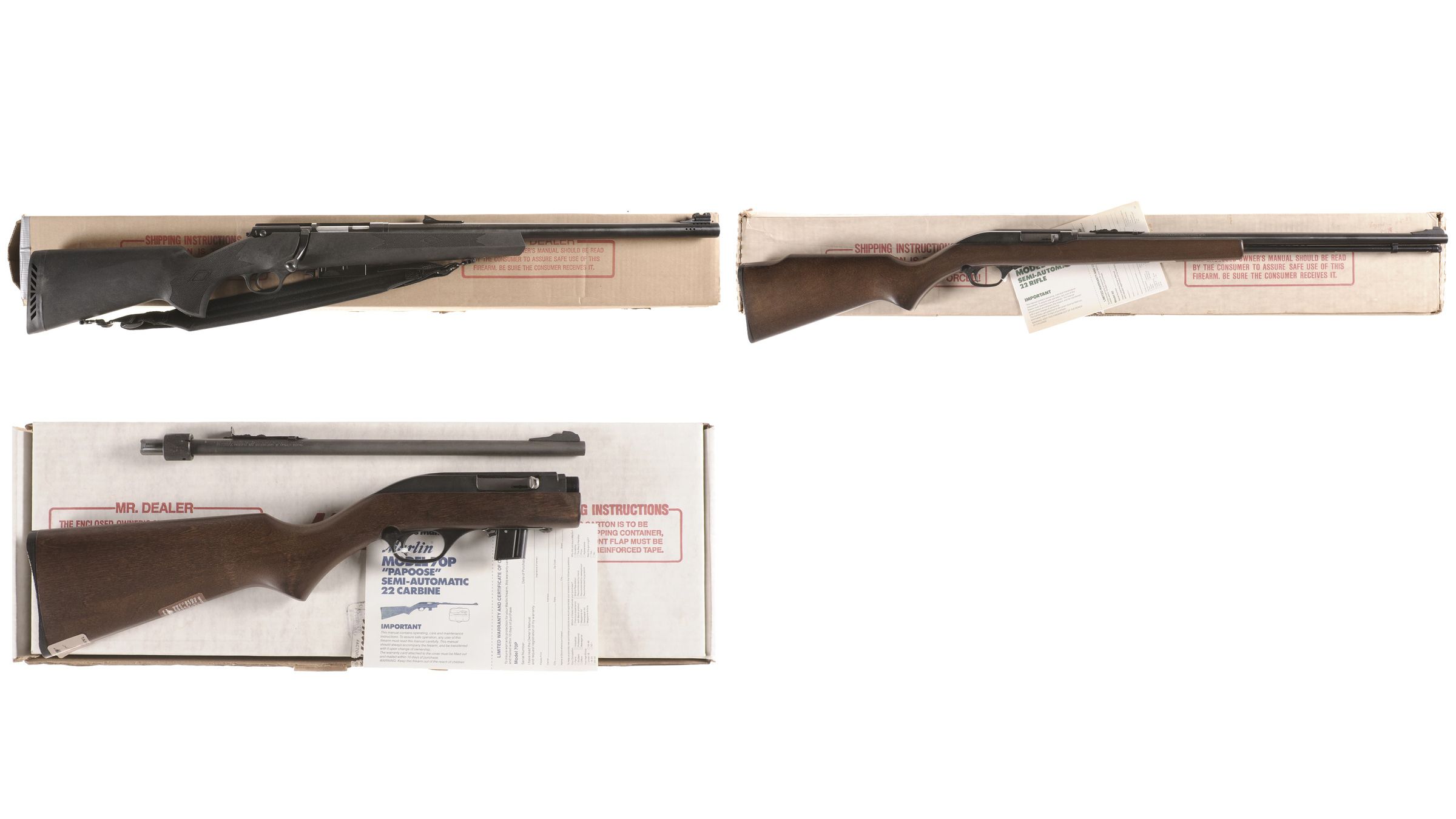 Three Marlin Sporting Firearms with Boxes | Rock Island Auction