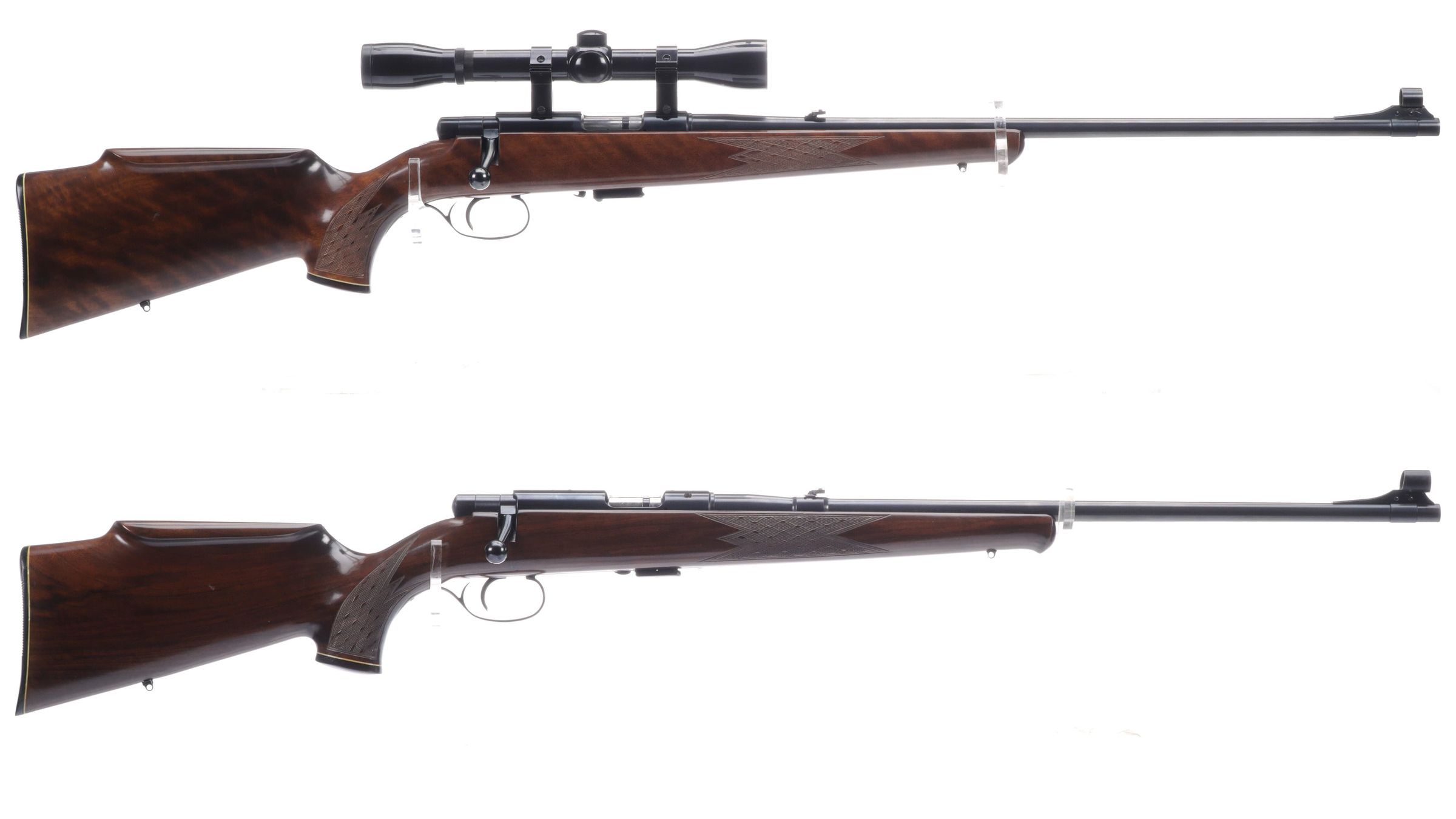 Two Savage Anschutz Model 54 Sporter Bolt Action Rifles | Rock Island ...